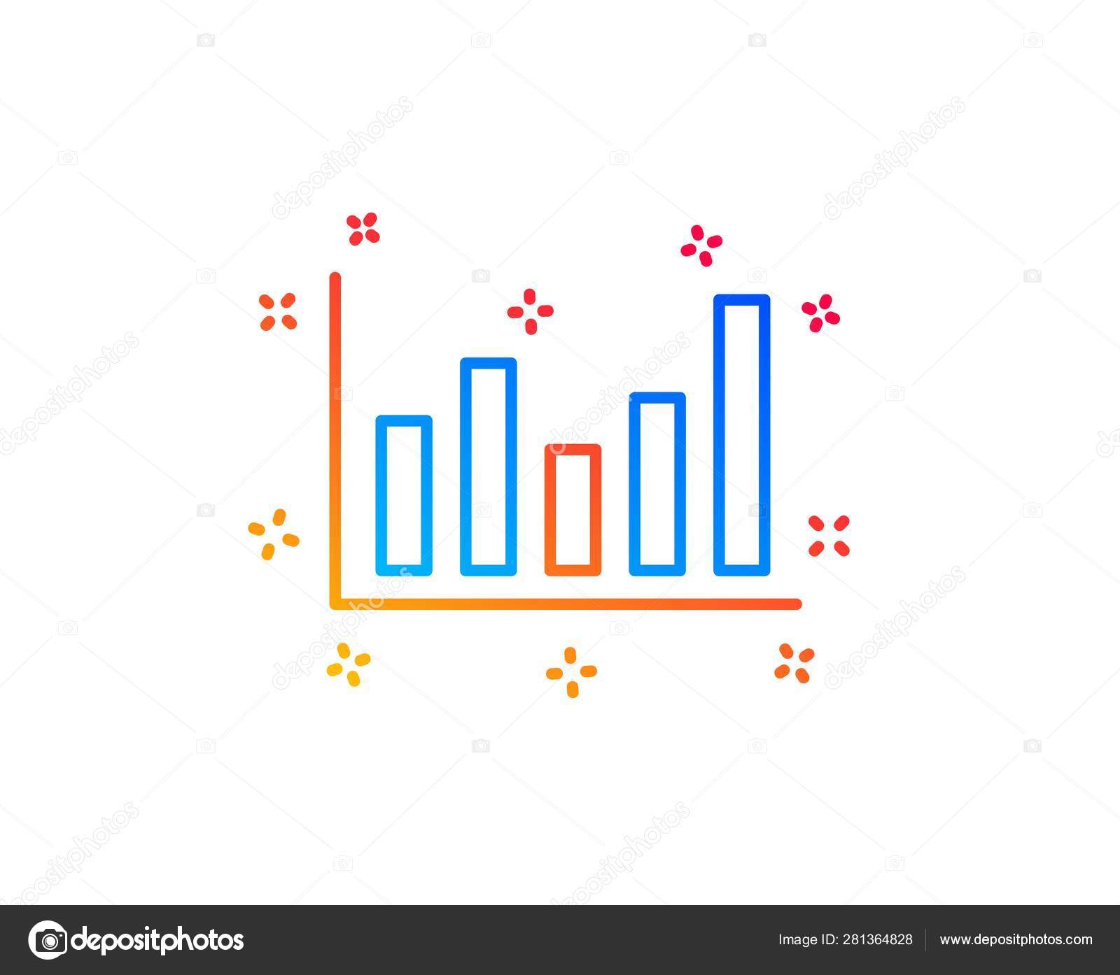 Column chart line icon. Financial graph. Vector Stock Vector by ©Blankstock 281364828