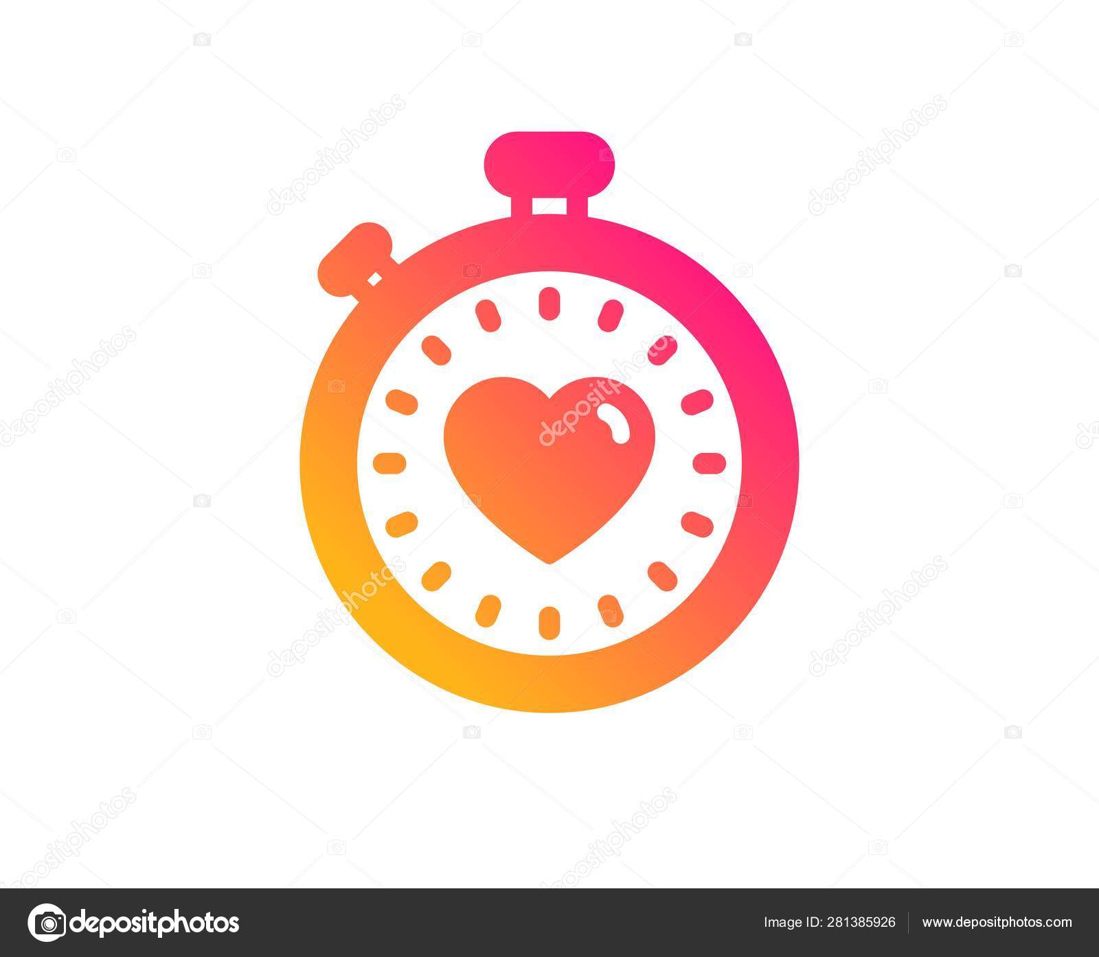 Heart in Timer icon. Love symbol. Vector Stock Vector by ©Blankstock ...
