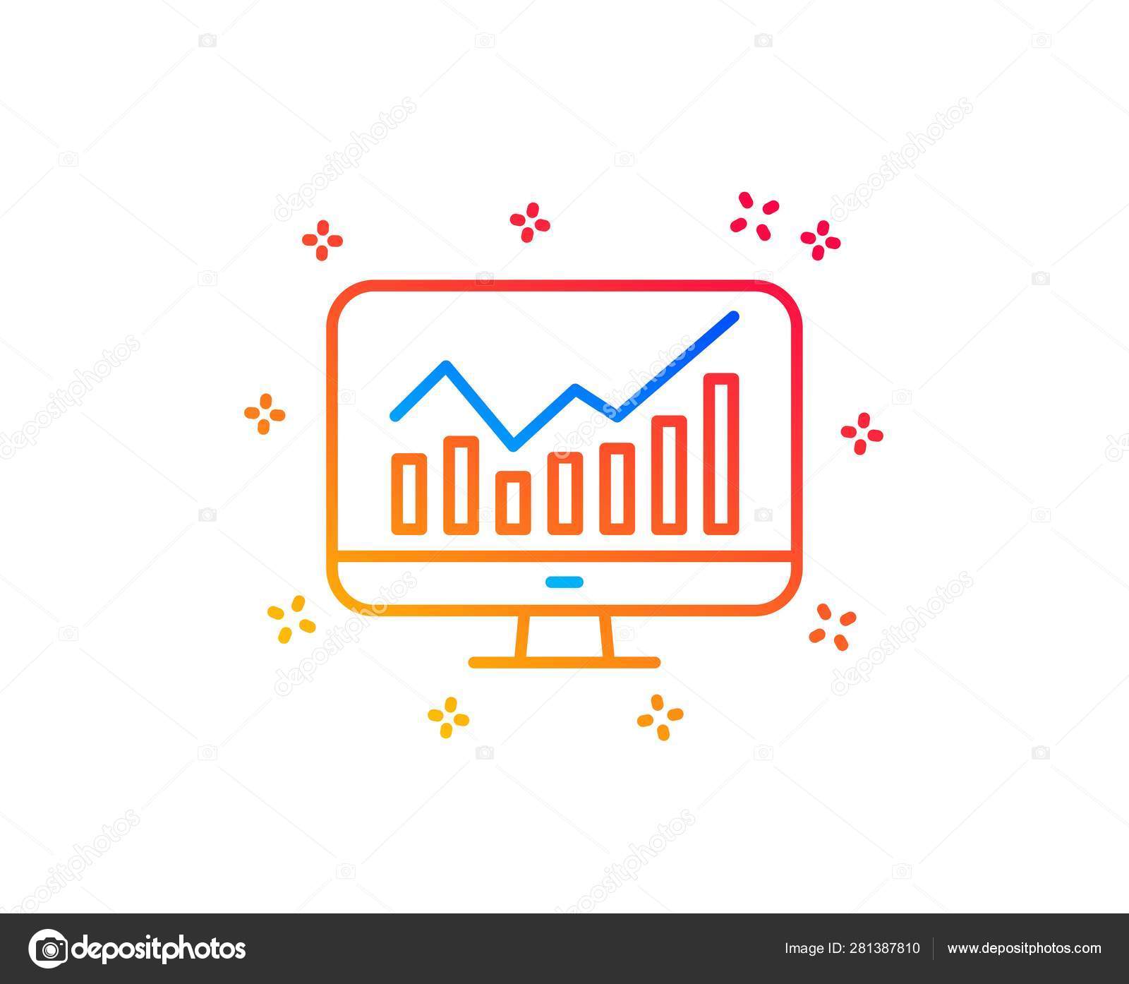 Statistics line icon. Data analysis sign. Vector Stock Vector by ©Blankstock 281387810