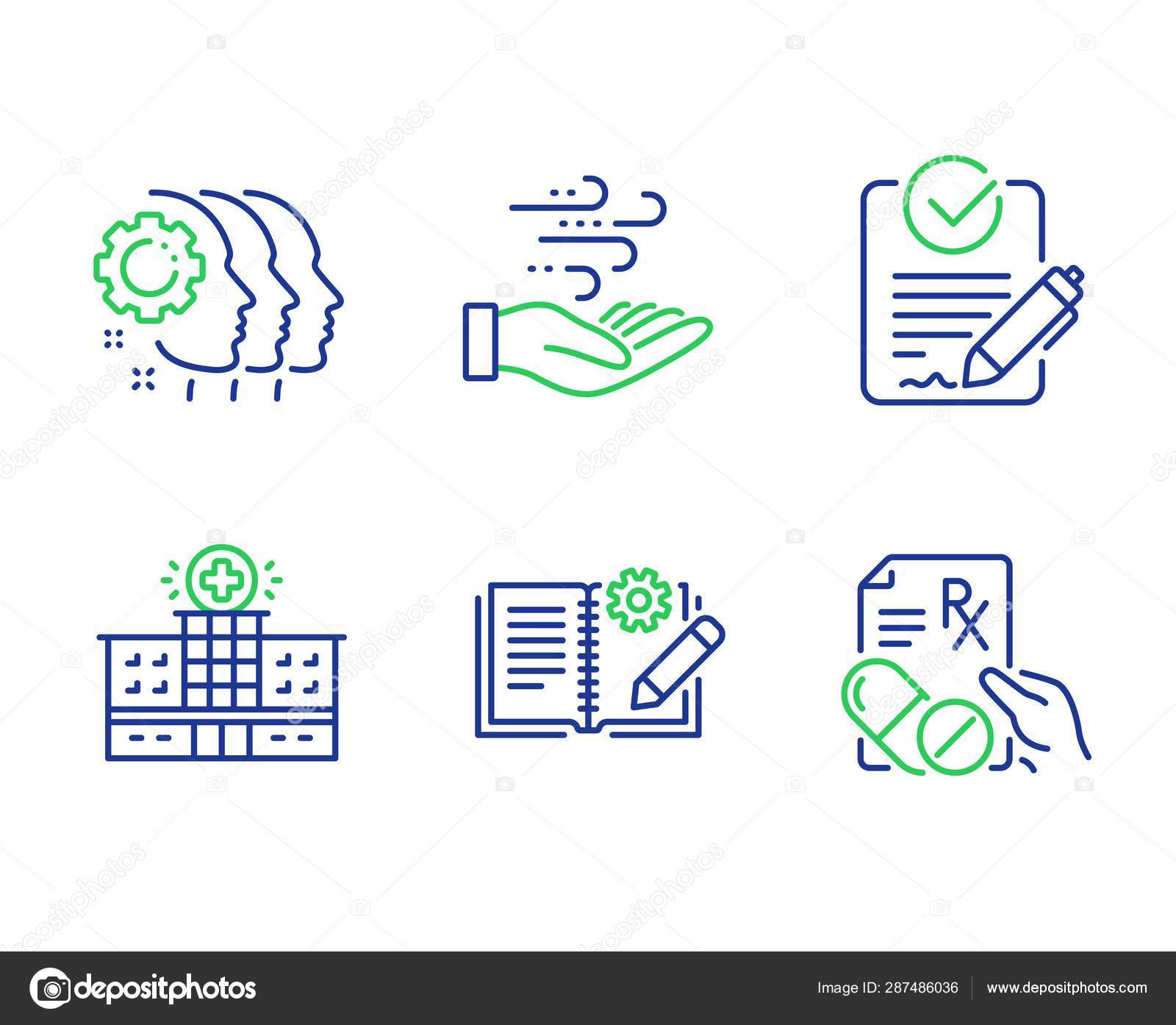 Employees teamwork, Hospital building and Rfp icons set. Vector Stock ...
