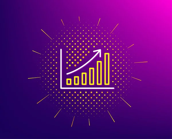 Histogram chart line icon. Financial graph. Vector Stock Vector by ...