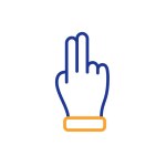 Click hand line icon. One finger palm sign. Vector Stock Vector Image by ©Blankstock #295737688