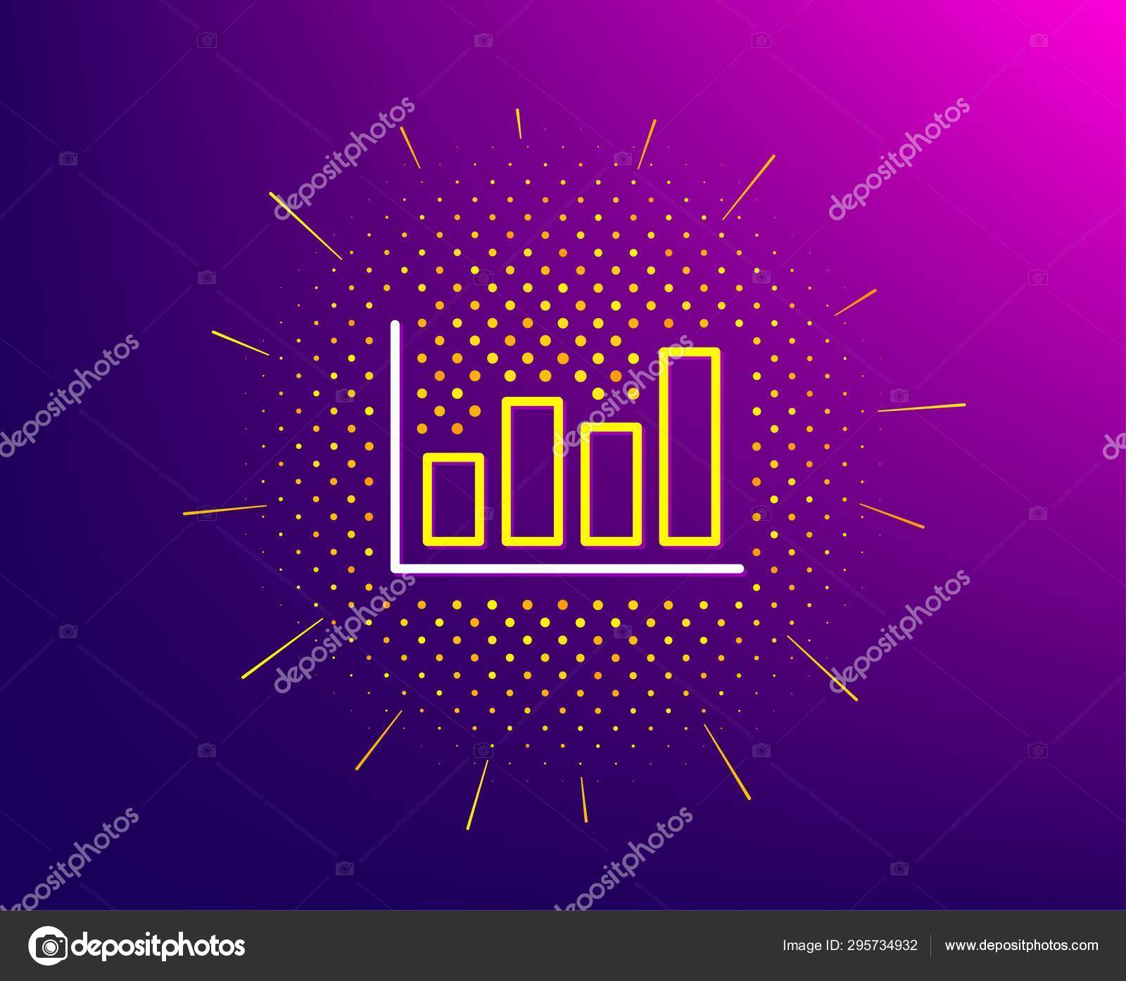 Histogram chart line icon. Financial graph. Vector Stock Vector by ©Blankstock 295734932