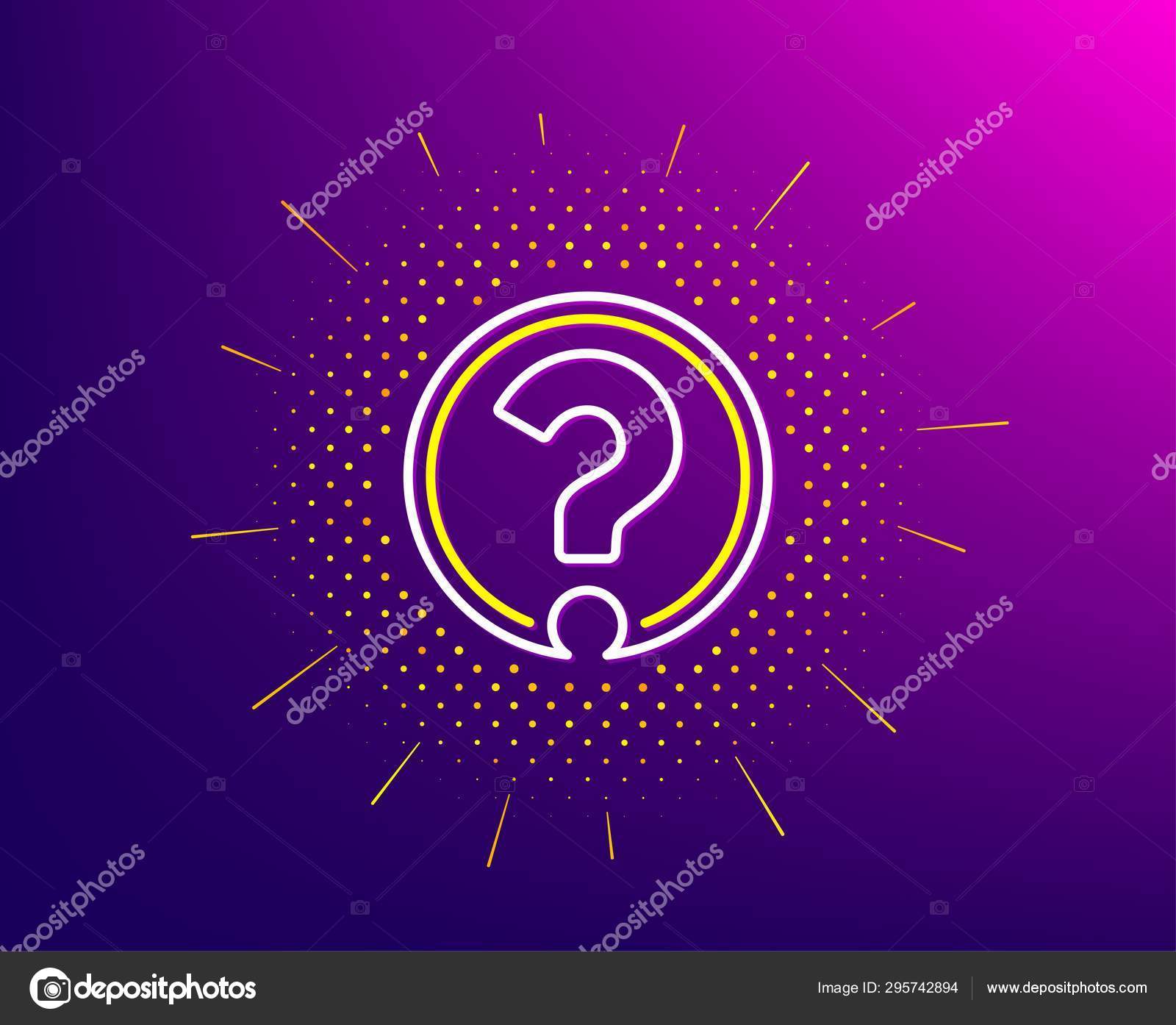Question mark line icon. Support help sign. Vector Stock Vector by ...