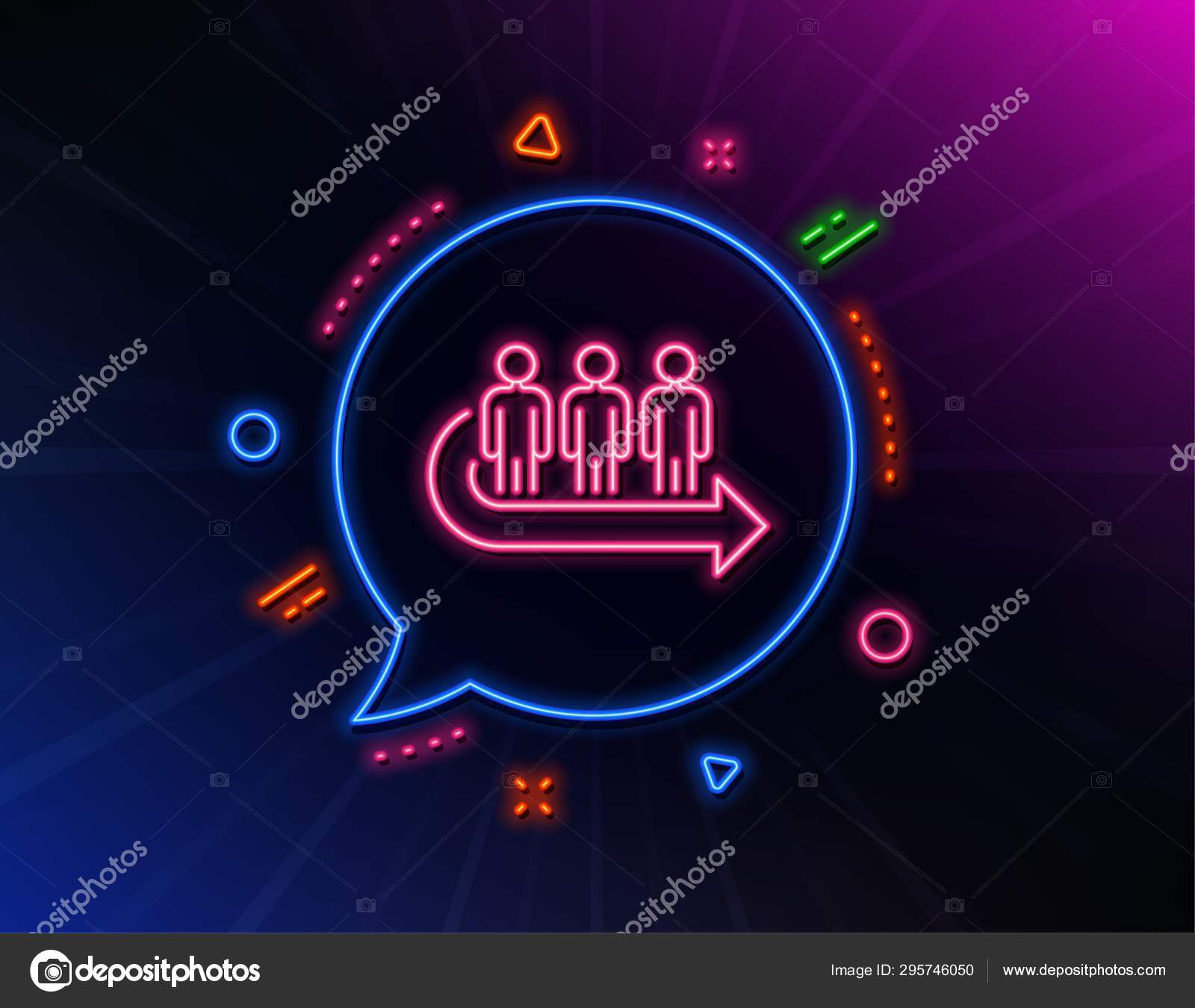 Queue line icon. People waiting sign. Vector Stock Vector Image by ...