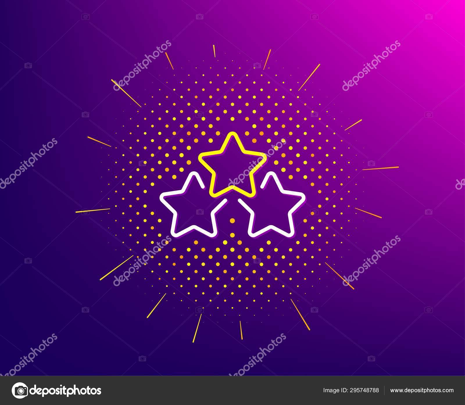 Ranking stars line icon. Star rating sign. Best rank. Vector Stock ...