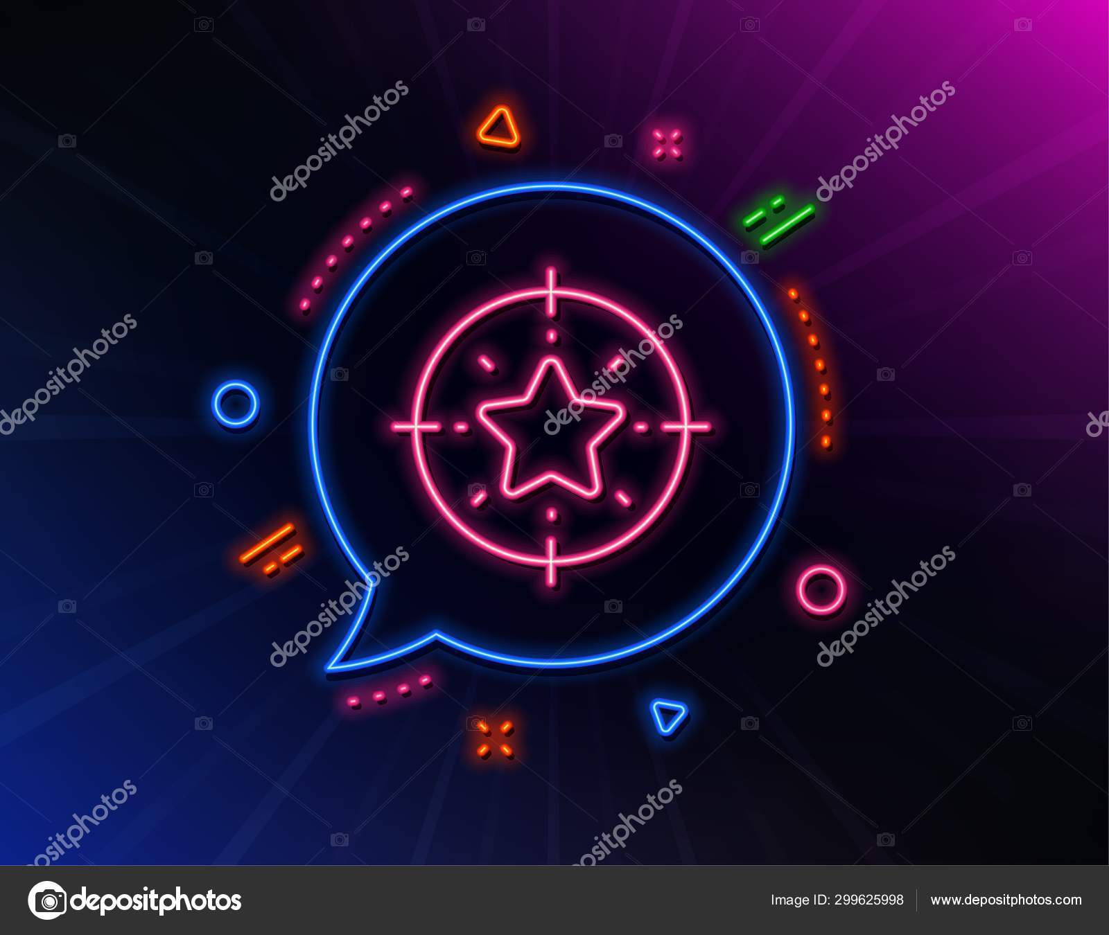 Star target line icon. Star rating sign. Best rank. Vector Stock Vector ...