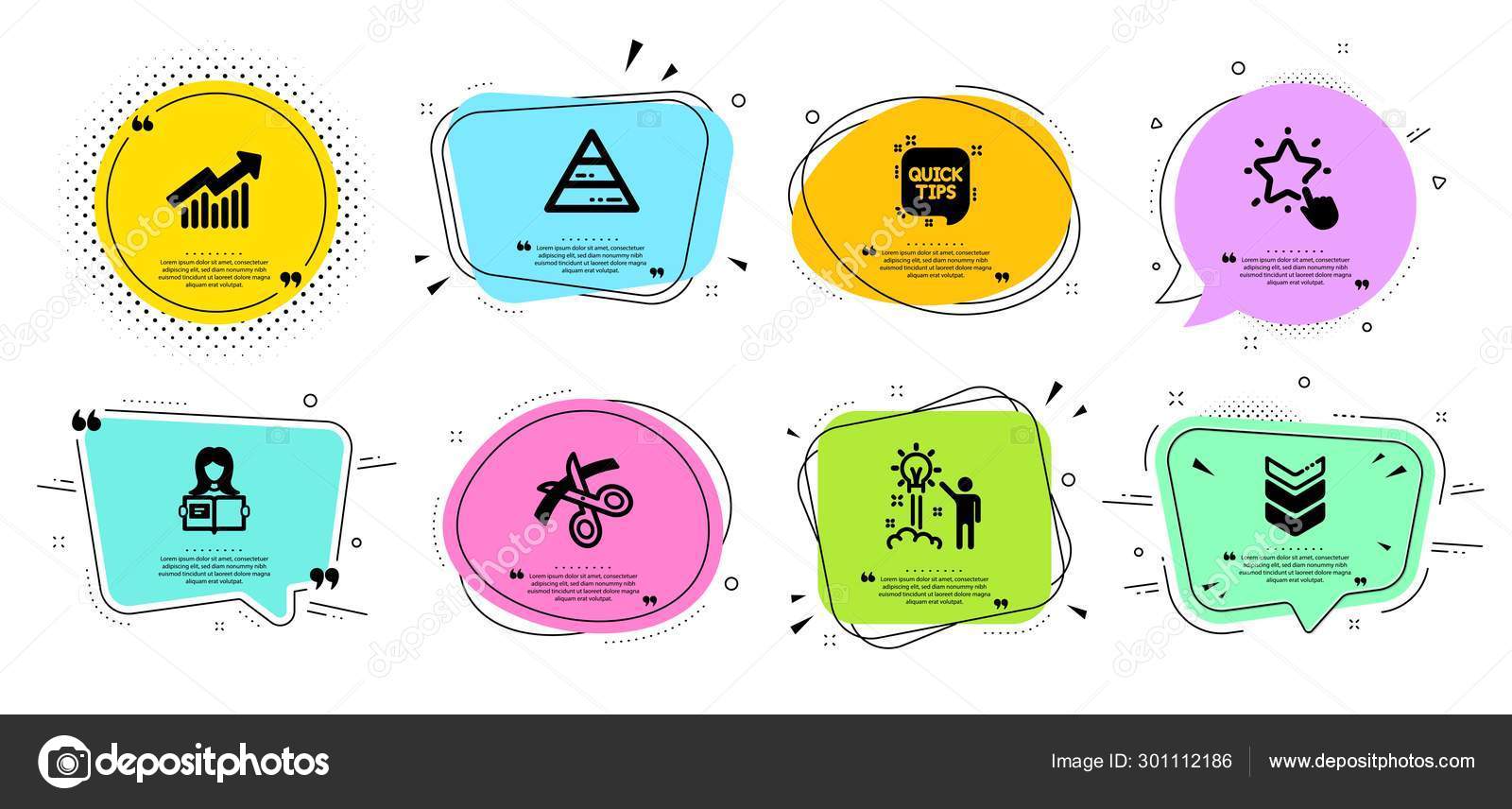 Shoulder strap, Demand curve and Scissors icons set. Quick tips ...