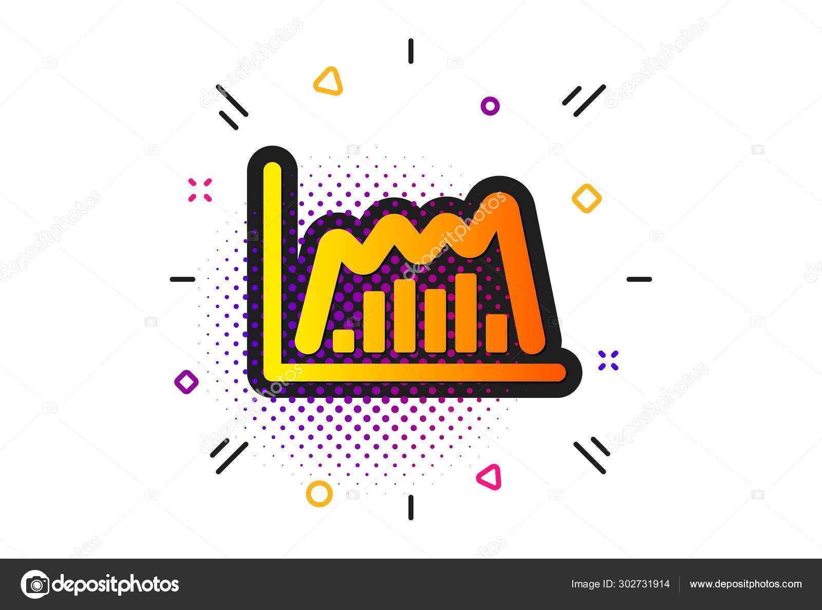 Investment chart icon. Finance graph. Vector — Stock Vector ...