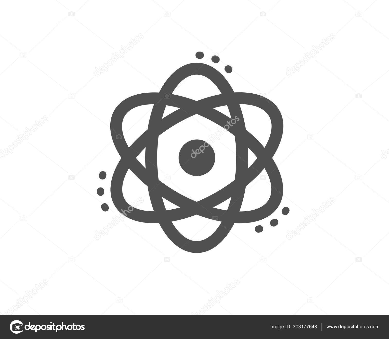 Atom icon. Energy sign. Chemical element. Vector Stock Vector by ...