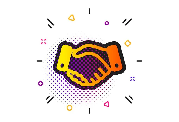 Employees handshake icon. Hand gesture sign. Vector - Stock Image ...