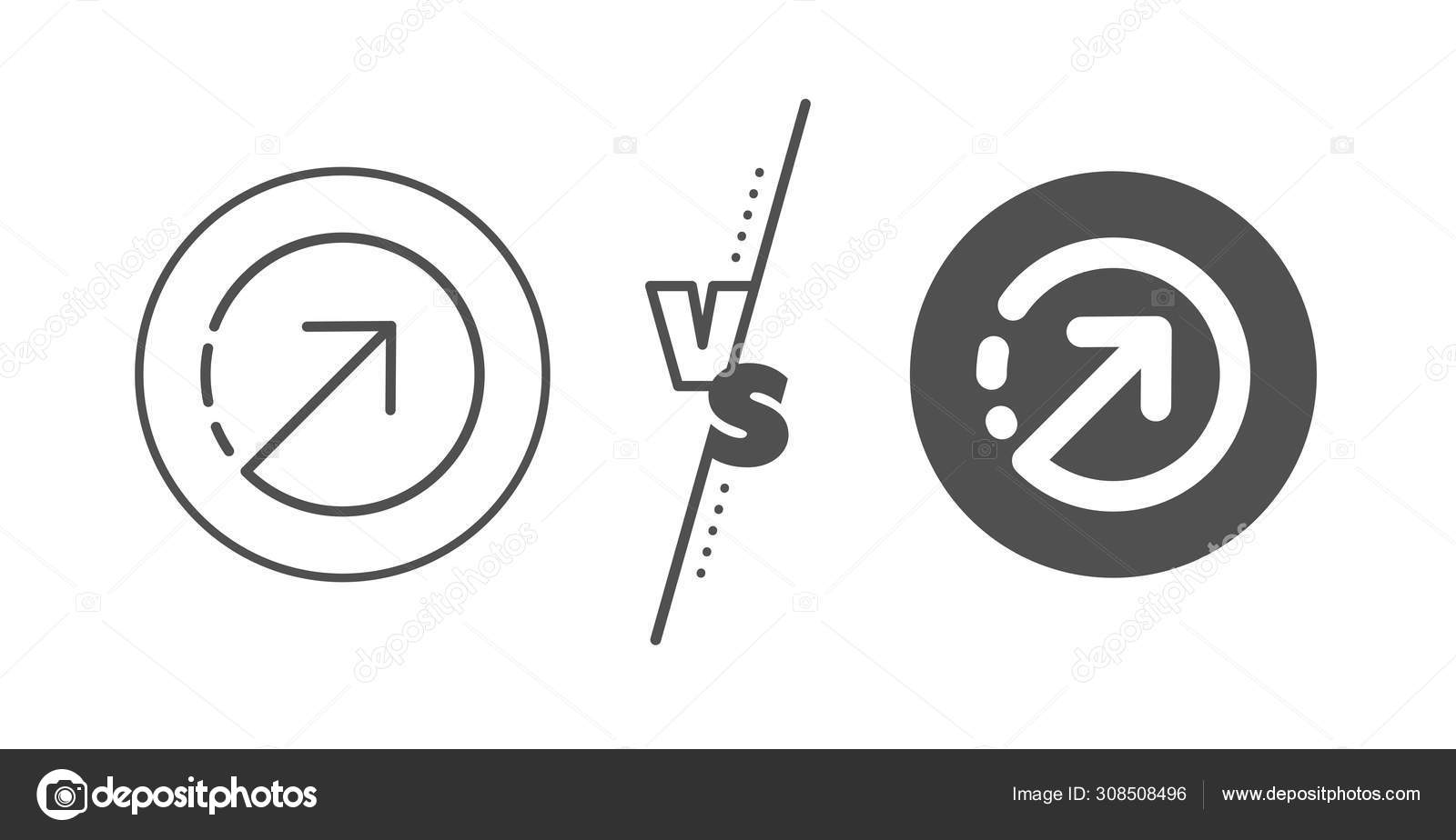 Símbolo Punta Flecha Concepto Concepto Icono Línea Flecha Dirección ...