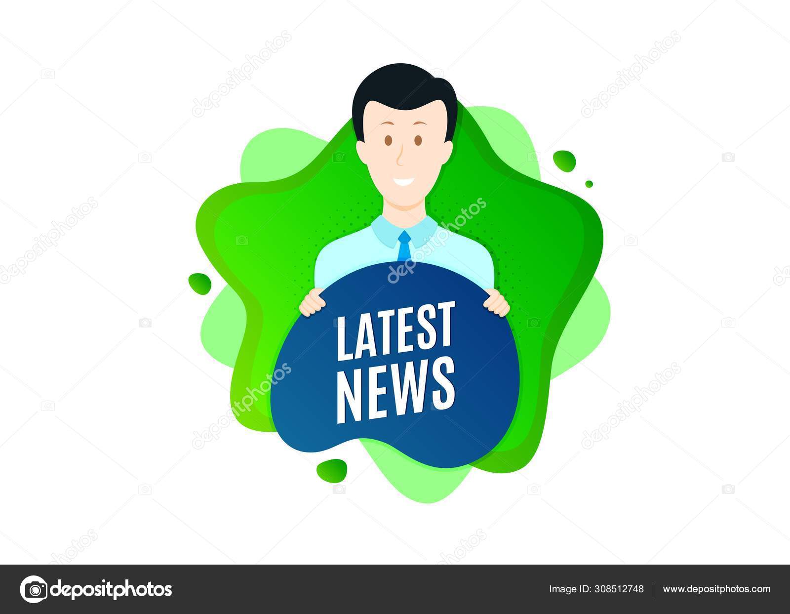 Latest News Symbol Cut Out People Badge Media Newspaper Sign Stock ...