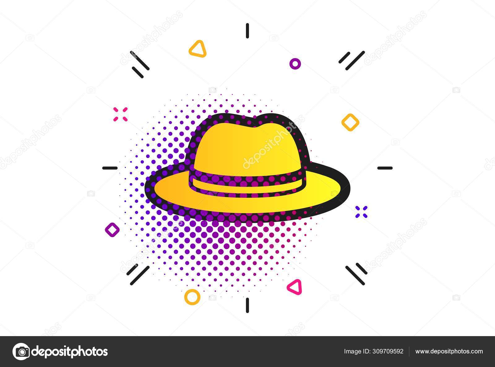 Top hat sign icon. Classic headdress symbol. Vector Stock Vector by ...