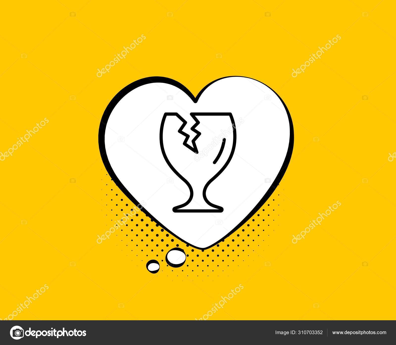 Fragile package line icon. Delivery service. Vector Stock Vector by ...