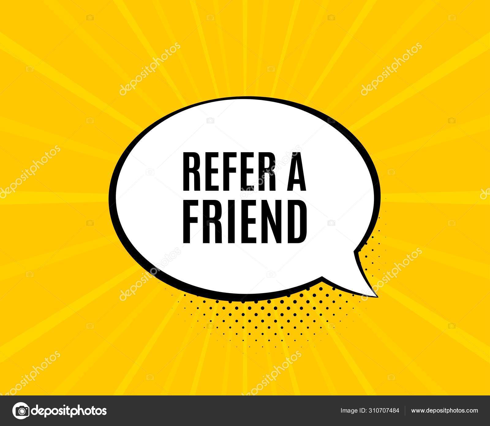 Refer a friend symbol. Referral program sign. Vector Stock Vector by ...