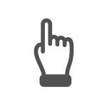 Click hand line icon. One finger palm sign. Vector Stock Vector Image by ©Blankstock #295737688