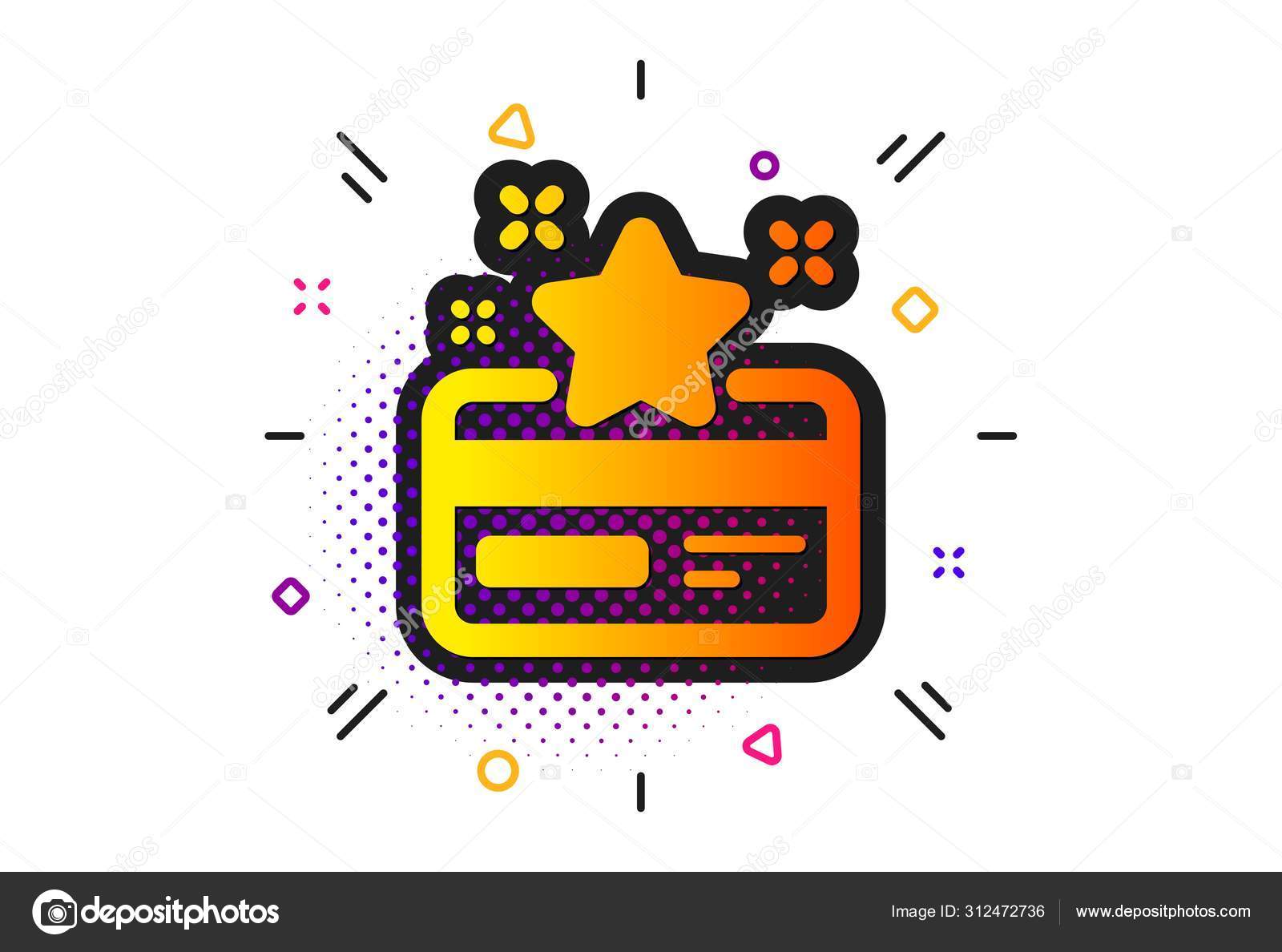 Loyalty card icon. Bonus points. Discount program. Vector Stock Vector ...