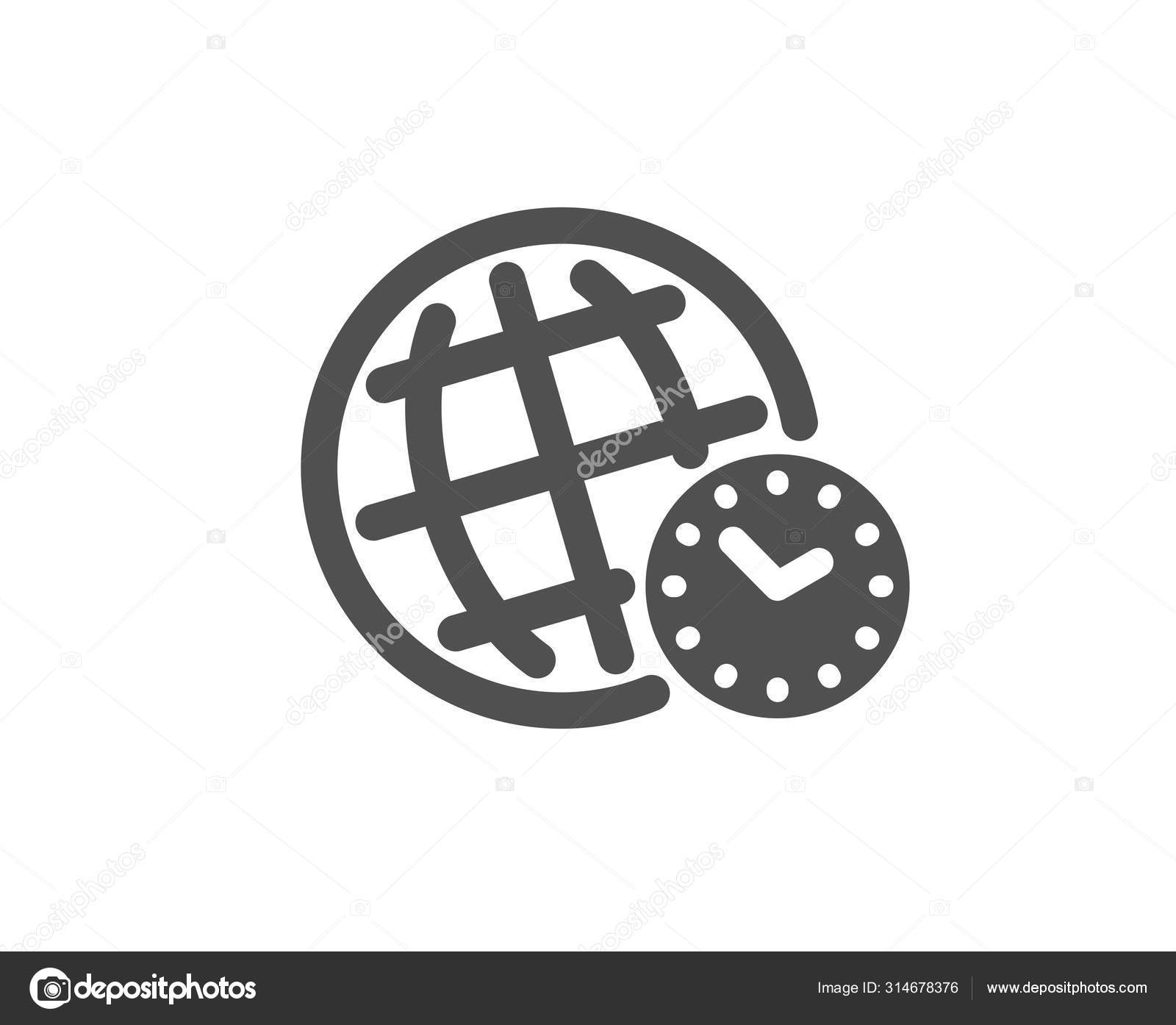 Time zone icon. World clock sign. Watch. Vector Stock Vector by ...