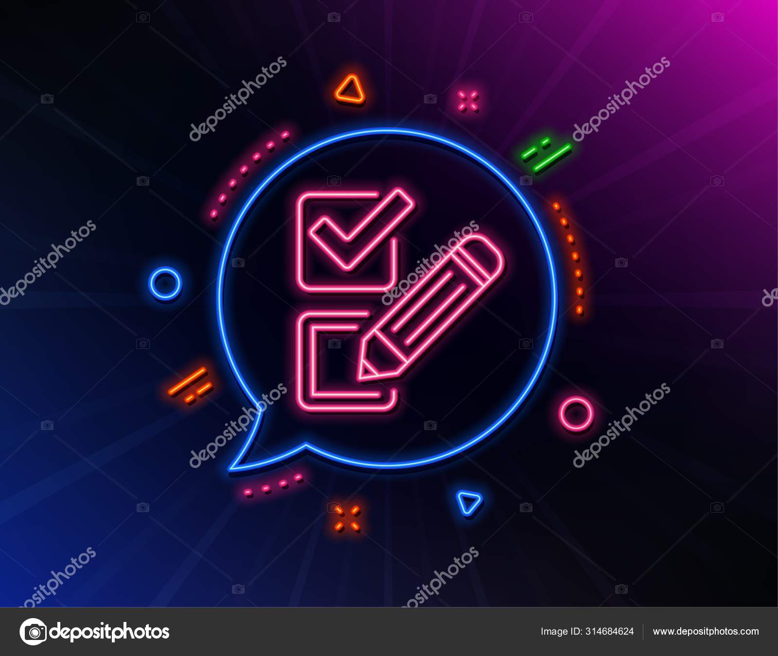 Checkbox line icon. Survey choice sign. Vector Stock Vector by ©Blankstock 314684624
