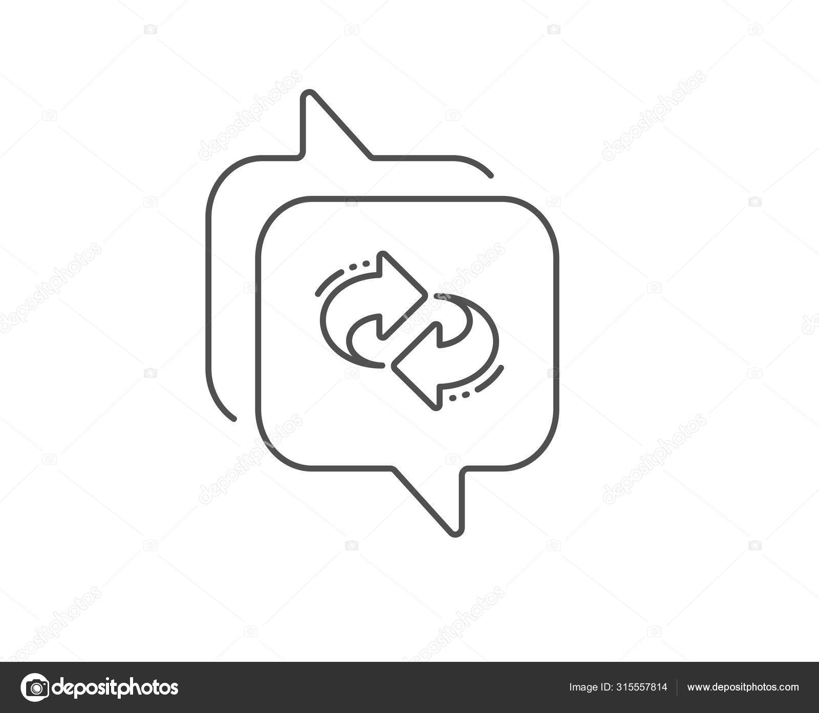 Refresh, change arrow line icon. Rotation Arrowhead. Vector Stock Vector by ©Blankstock 315557814