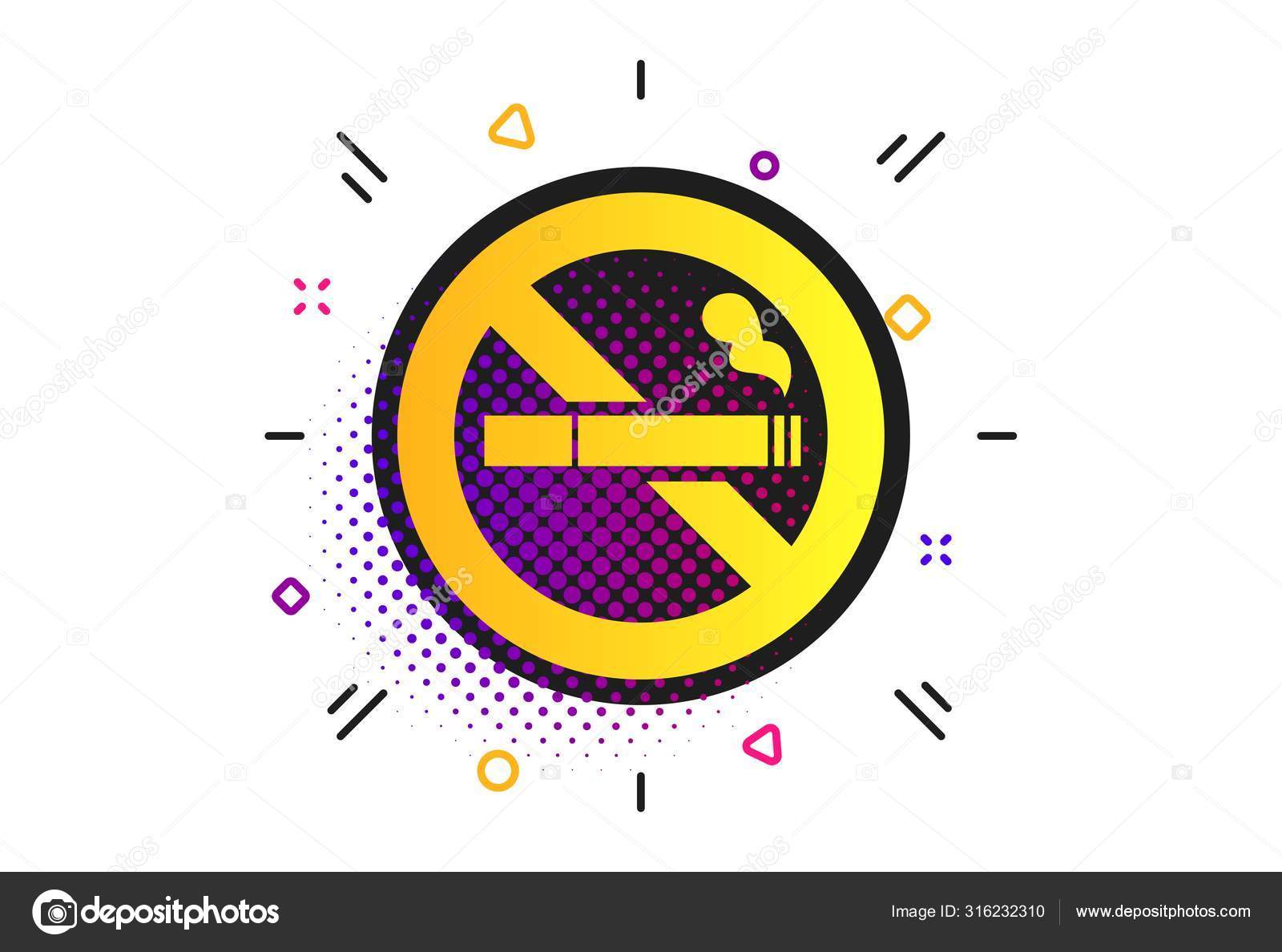 No Smoking sign icon. Cigarette symbol. Vector Stock Vector by ...