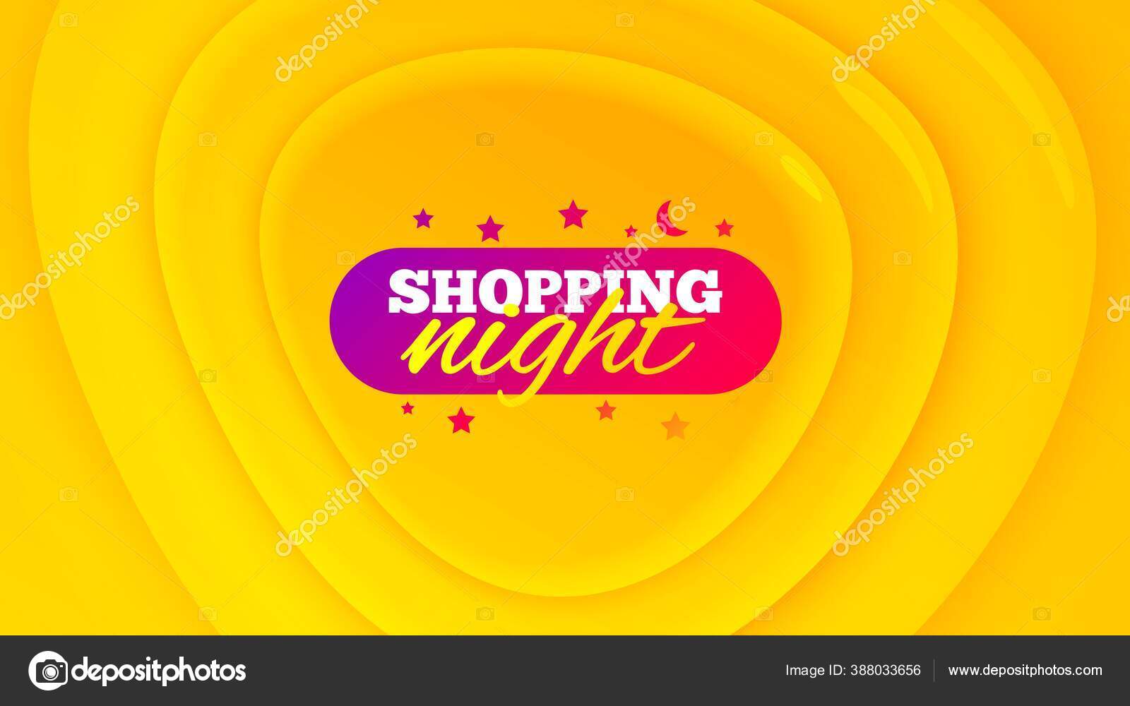 Emblema Noite Compras Banner Design Plástico Geométrico Forma Banner ...