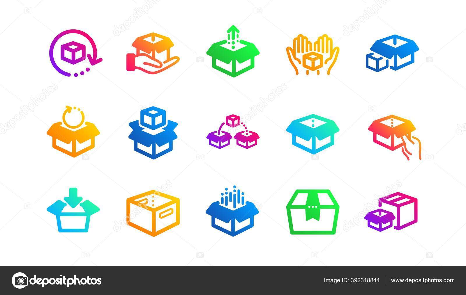 Package Delivery Boxes Cargo Box Box Icons Cargo Distribution Export ...