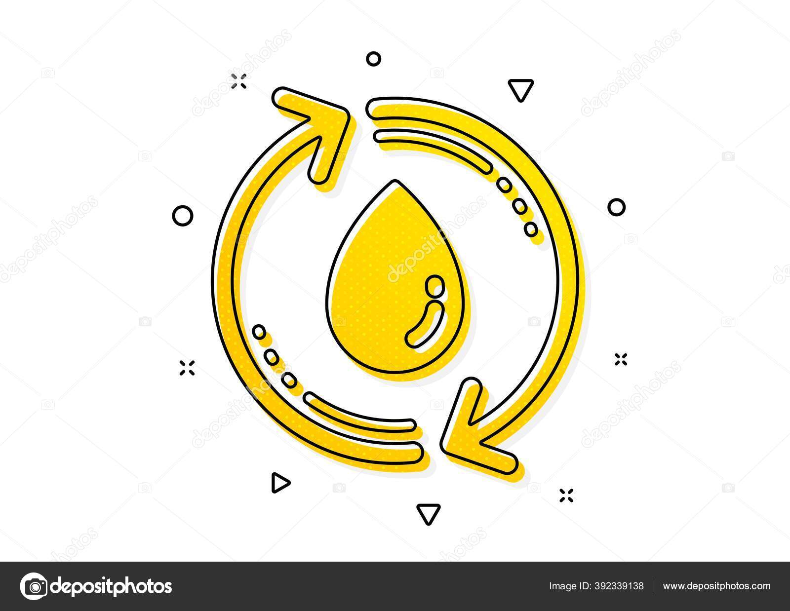 Recycle Clean Aqua Sign Water Drop Icon Refill Liquid Symbol Stock ...