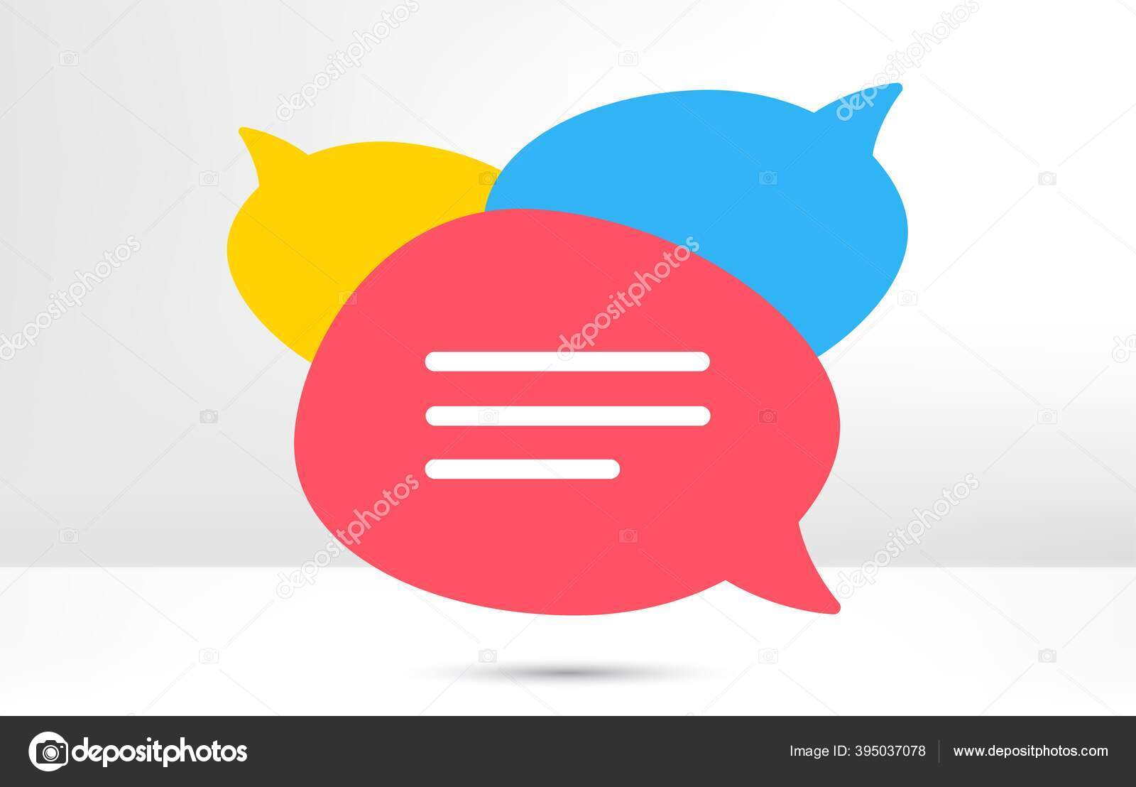 Chat Bubble Icon Contact Message Sign Talk Speak Symbol Communication ...