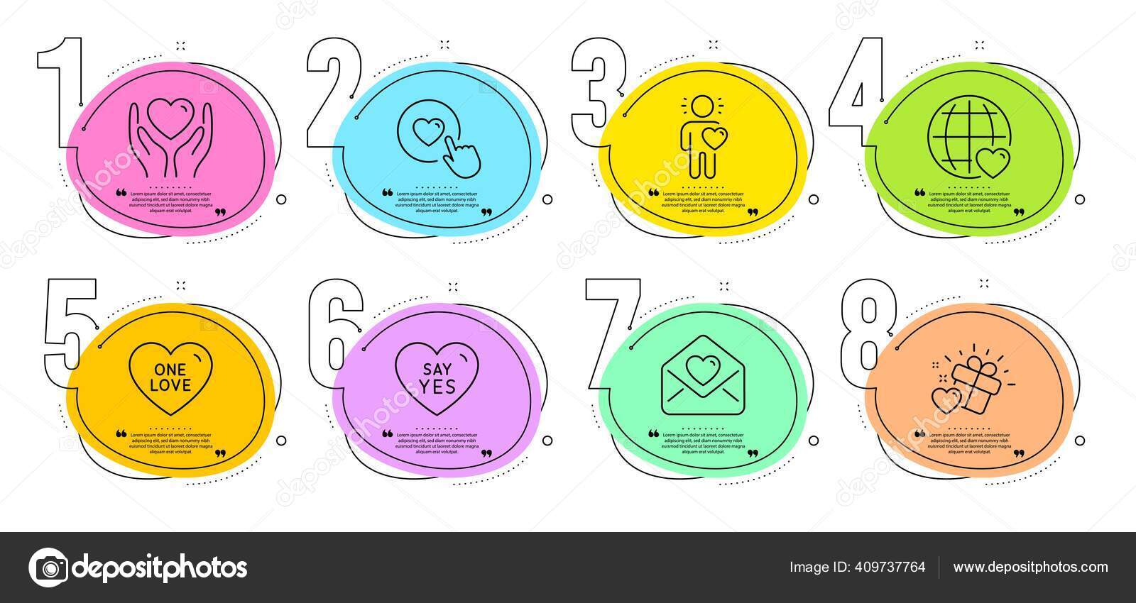 Say Yes International Love Hold Heart Signs Timeline Steps Infographic ...
