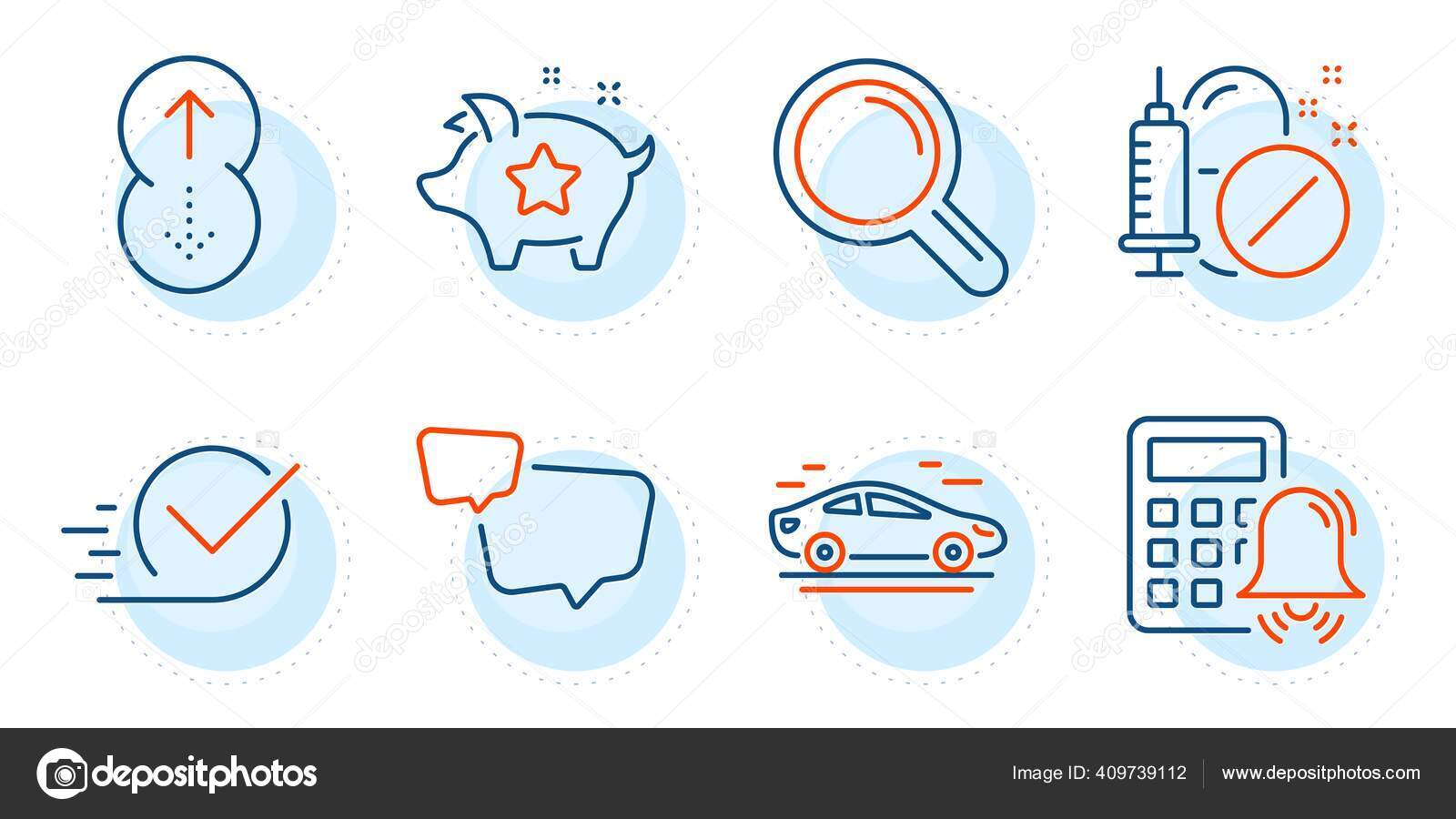 Car Swipe Checkbox Signs Calculator Alarm Research Loyalty Points Line ...