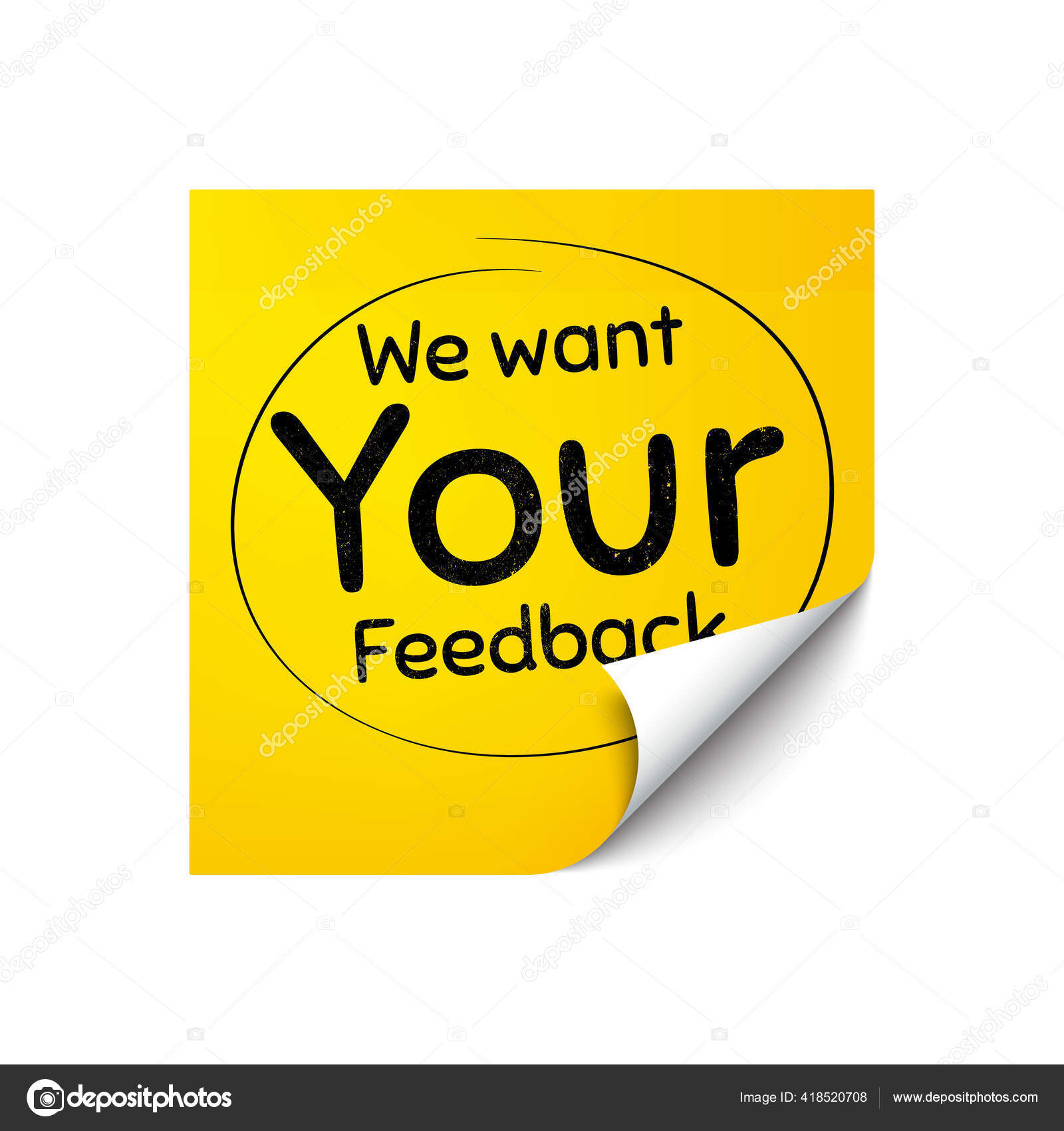 Want Your Feedback Symbol Sticker Note Offer Message Survey Customer ...
