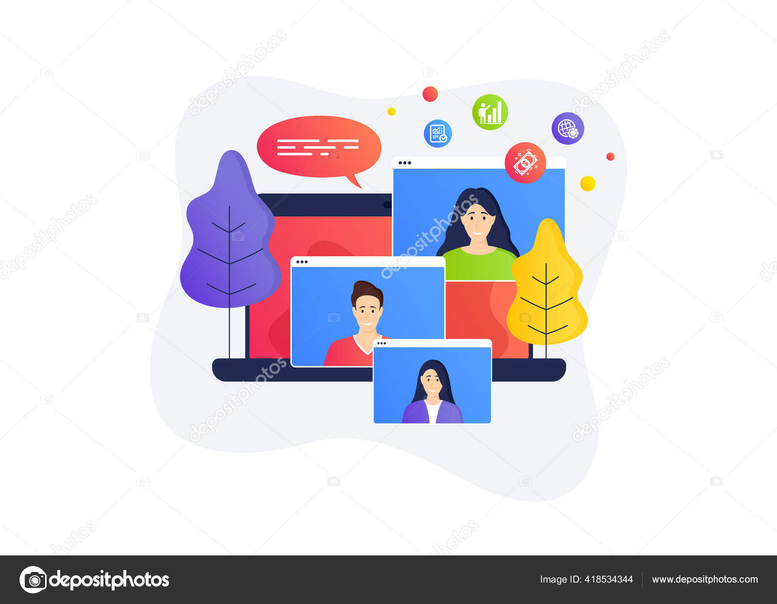 Payment Graph Chart Checked Calculation Icons Simple Set Home Education Stock Vector Image by ...