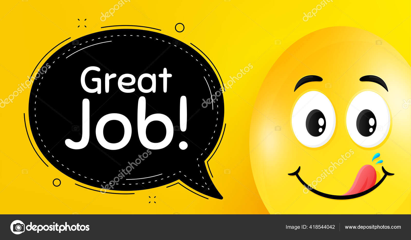Great Job Symbol Easter Egg Yummy Smile Face Recruitment Agency Stock ...