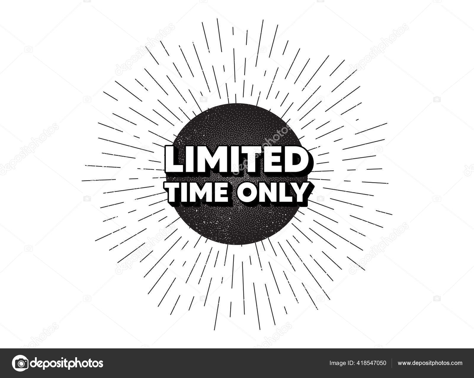 Limited Time Symbol Vintage Star Burst Banner Special Offer Sign Stock ...