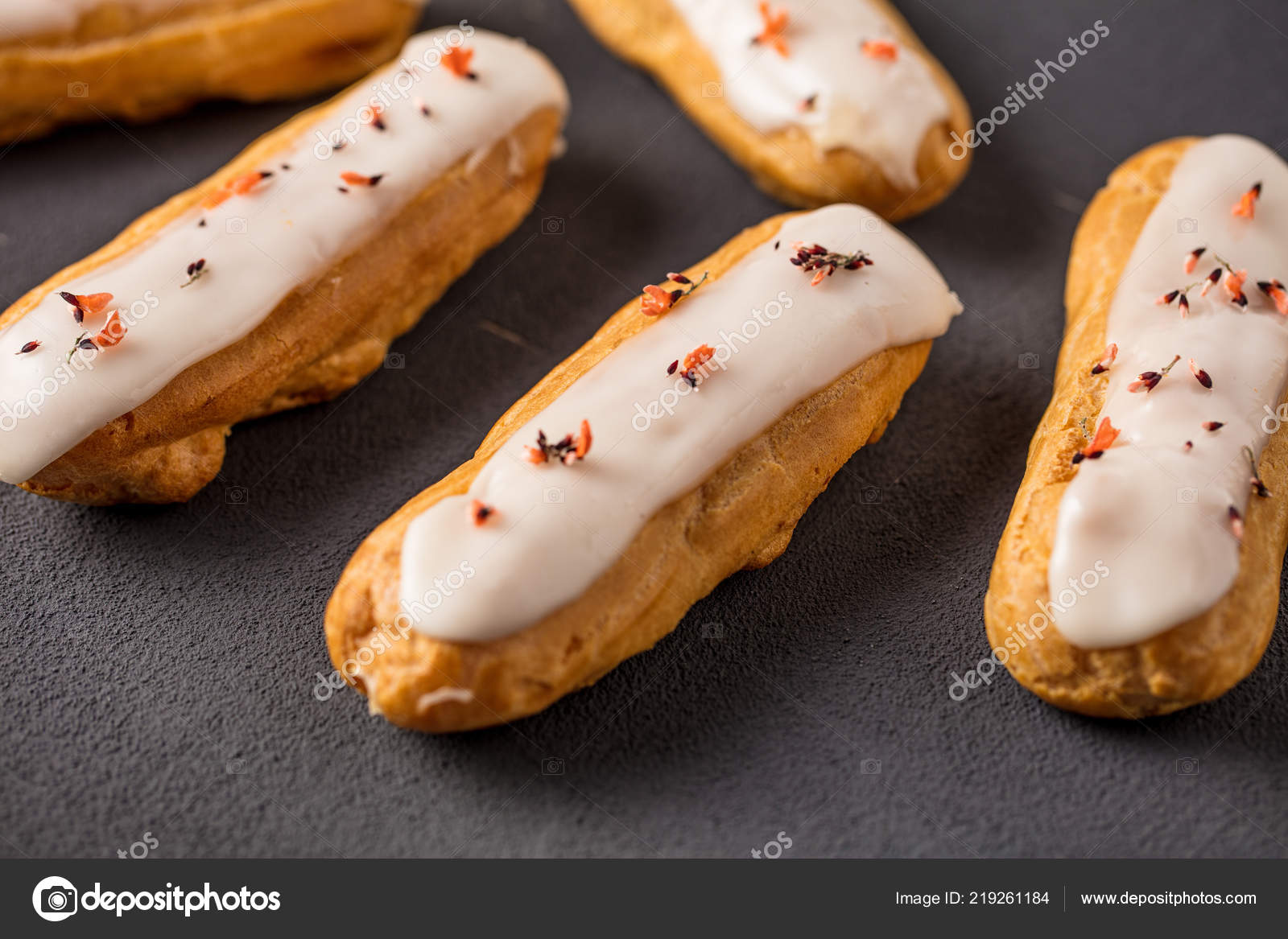 Home Made Cake Eclairs Traditional Eclairs Profitroles Classic Eclairs ...