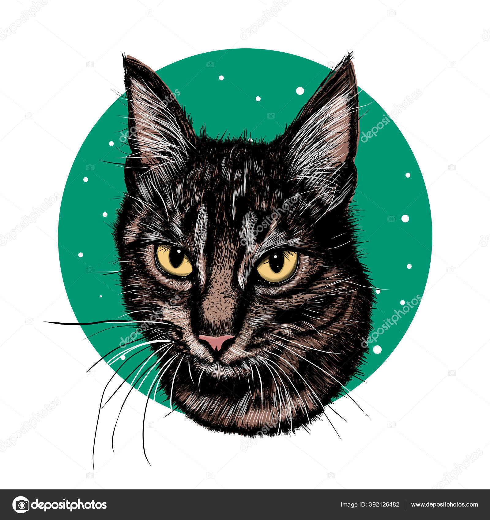 Ilustración De Gato Realista