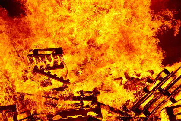 Burning fire. Bonfire. Fire fighting. Flame ignition. Warning - Stock ...