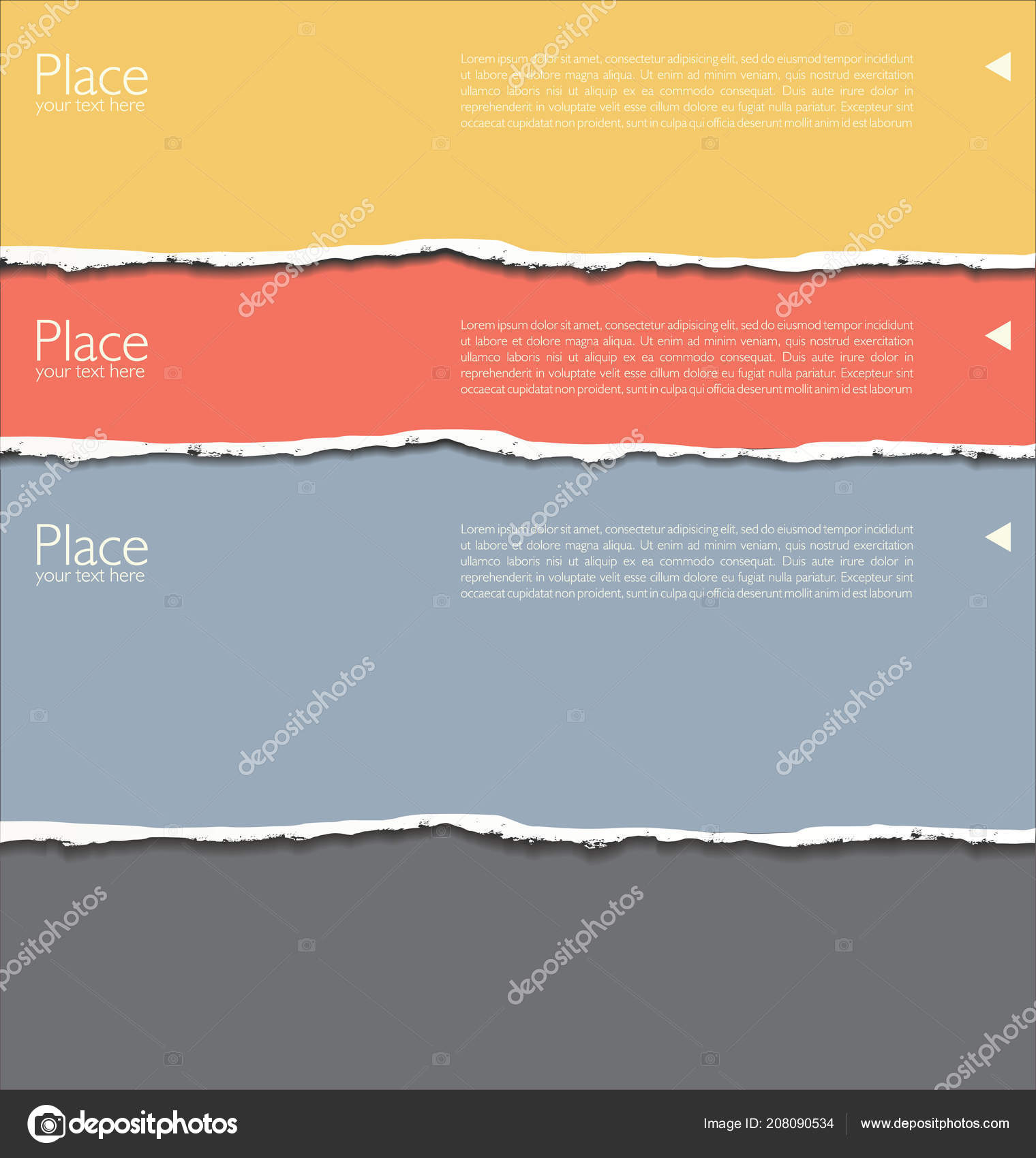 Layers Torn Paper Placed One Another Stock Vector Image by ©totallyout ...