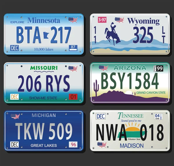 100,000 State license plates Vector Images | Depositphotos