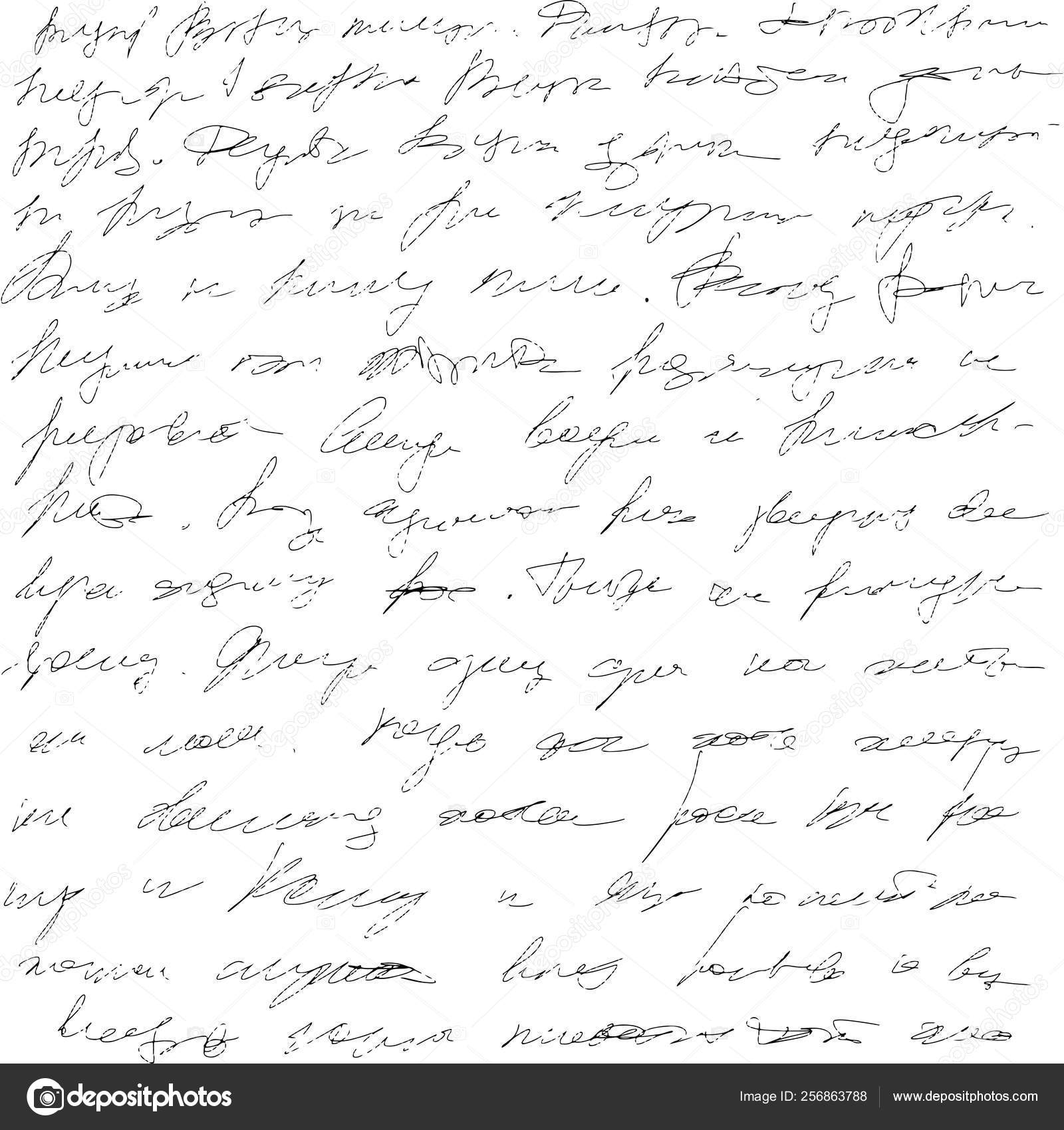 Background grunge handwriting unreadable letters. Stock Vector Image by ...