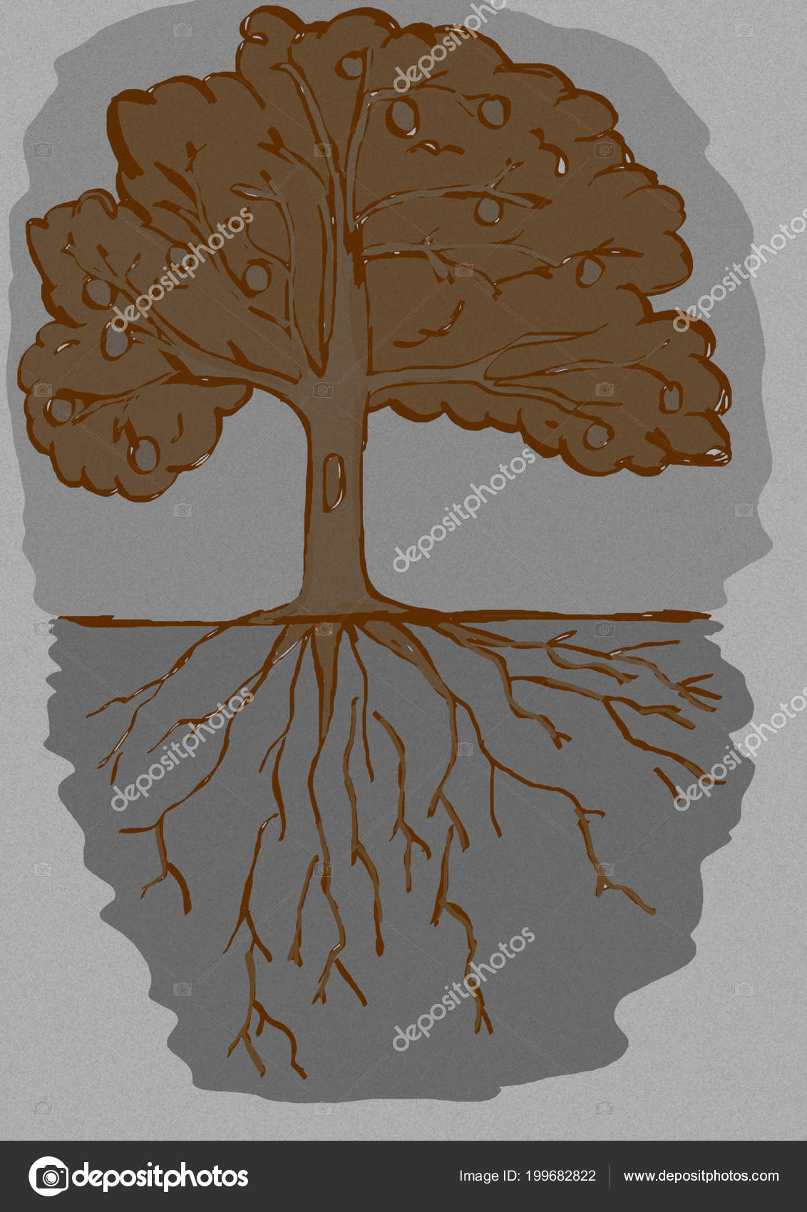 Tree Roots Illustration Vintage — Stock Photo © Logan81 #199682822