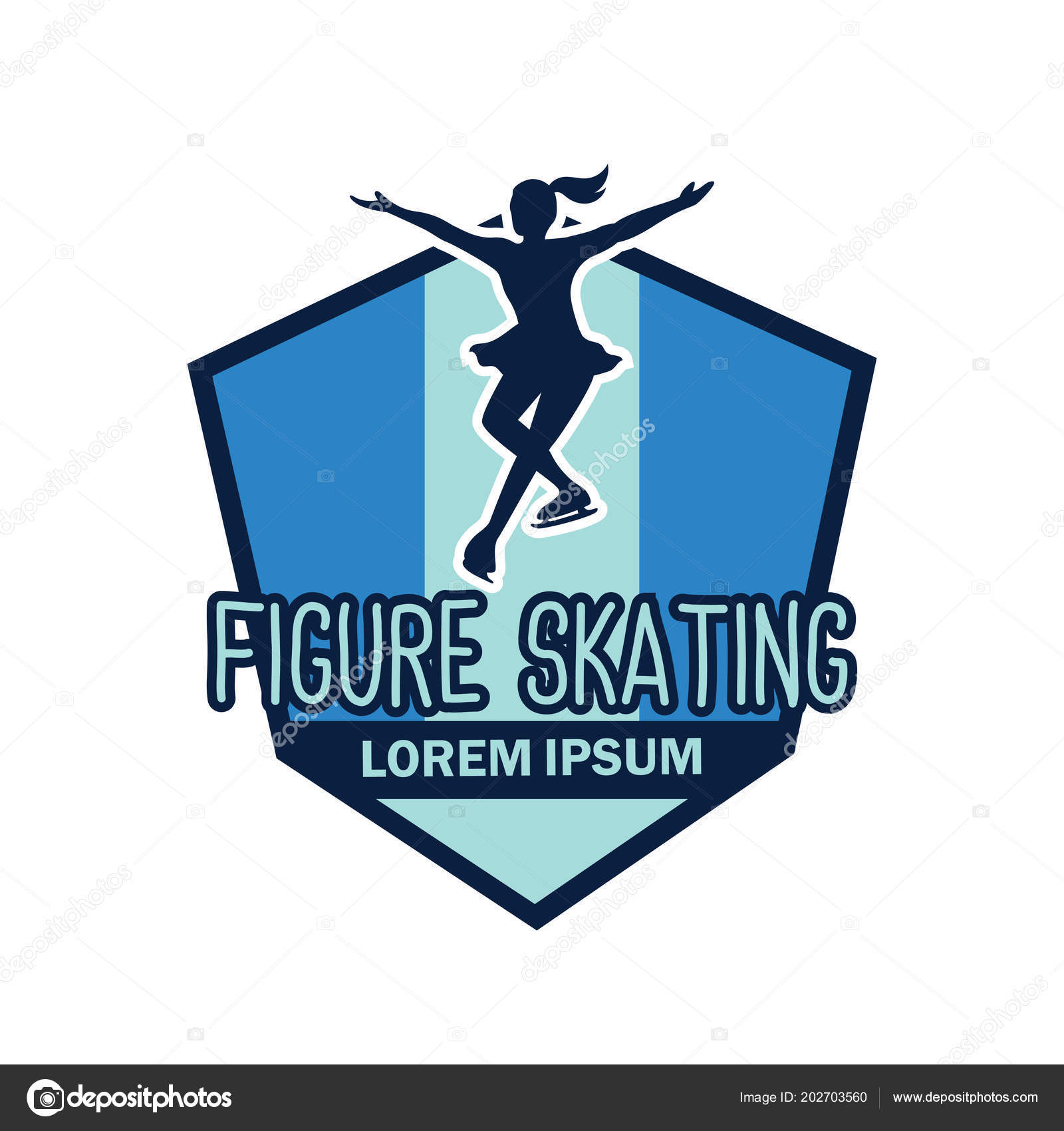 Logotipo De Patinacao Patins De Gelo Patinação No Gelo Hóquei No