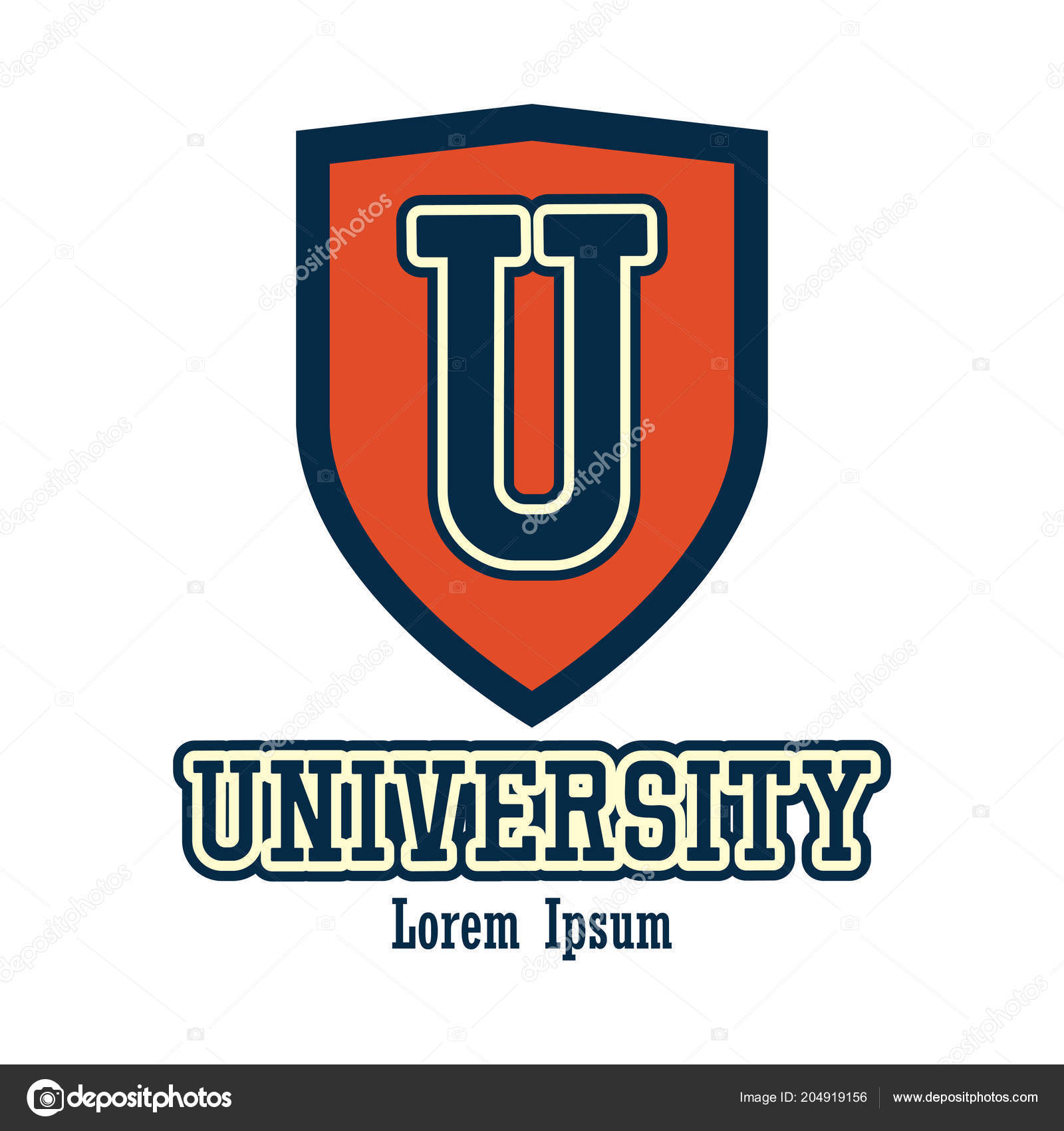 University Campus Logo Text Space Your Slogan Tag Line Vector Stock ...
