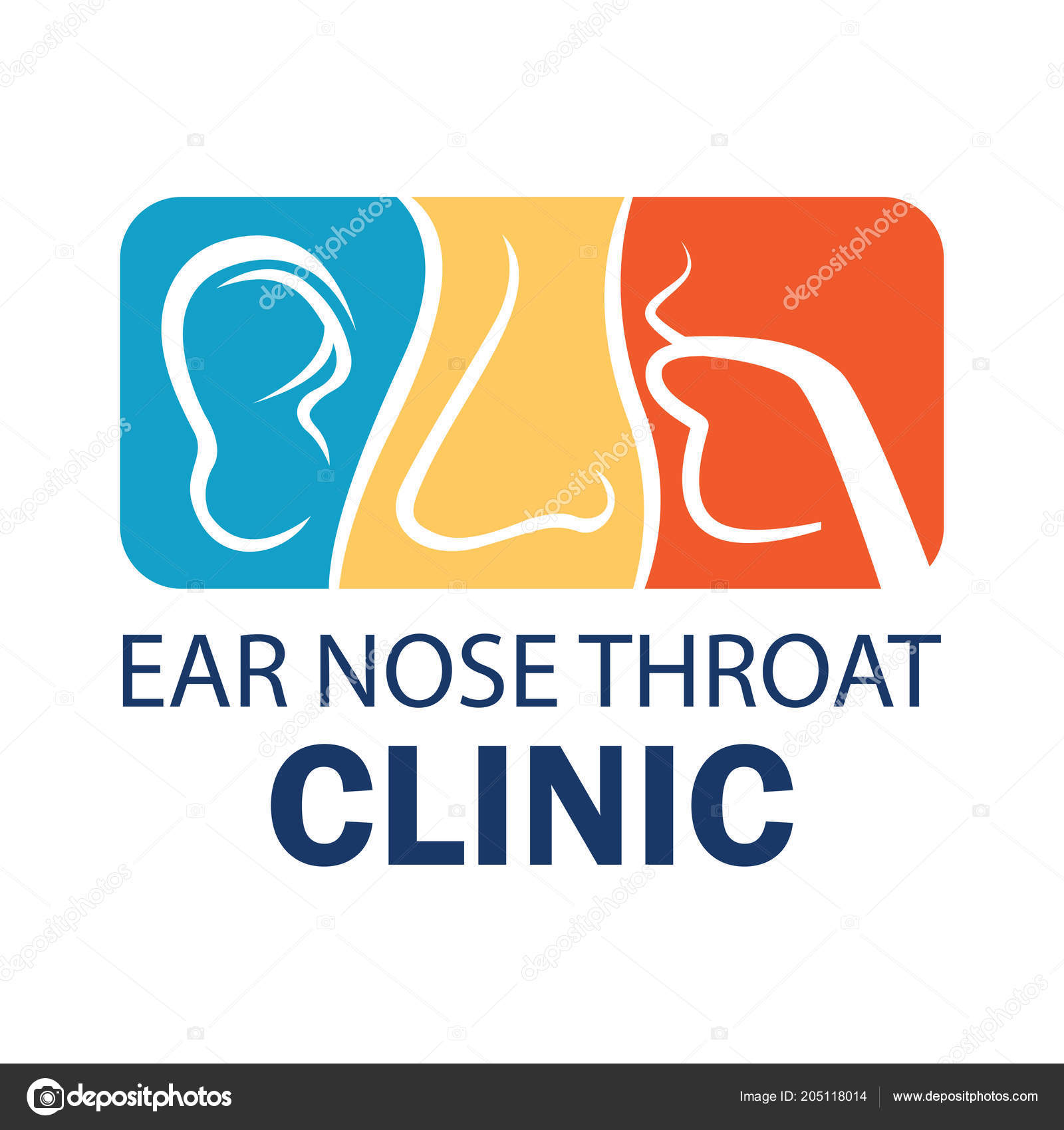 Ear Nose Throat Ent Logo Otolaryngologists Clinic Concept Vector ...