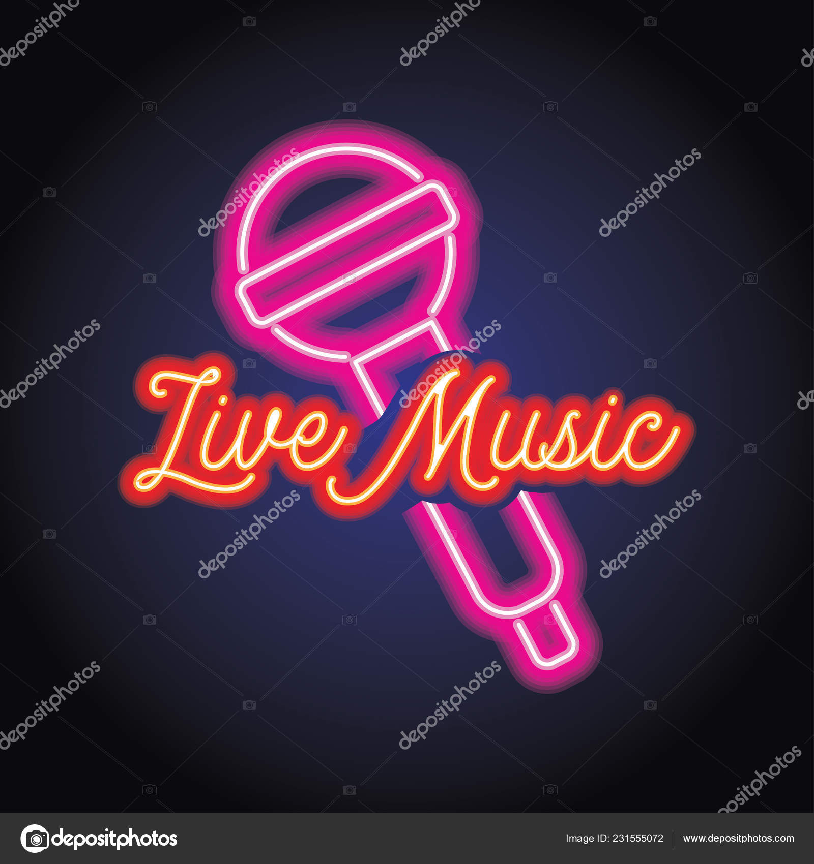 Music Logo Isolated White Background Vector Illustration Stock Vector ...