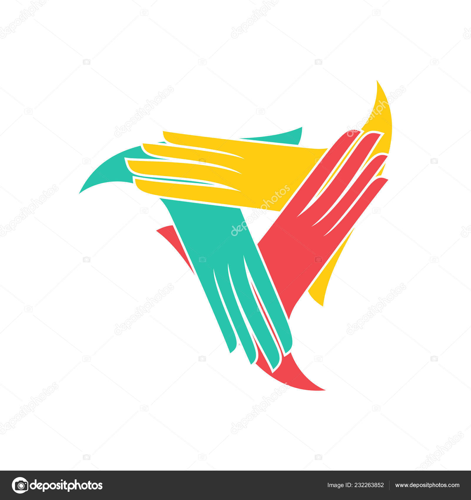 Sign Language Interpreter Logo Isolated White Background Vector ...