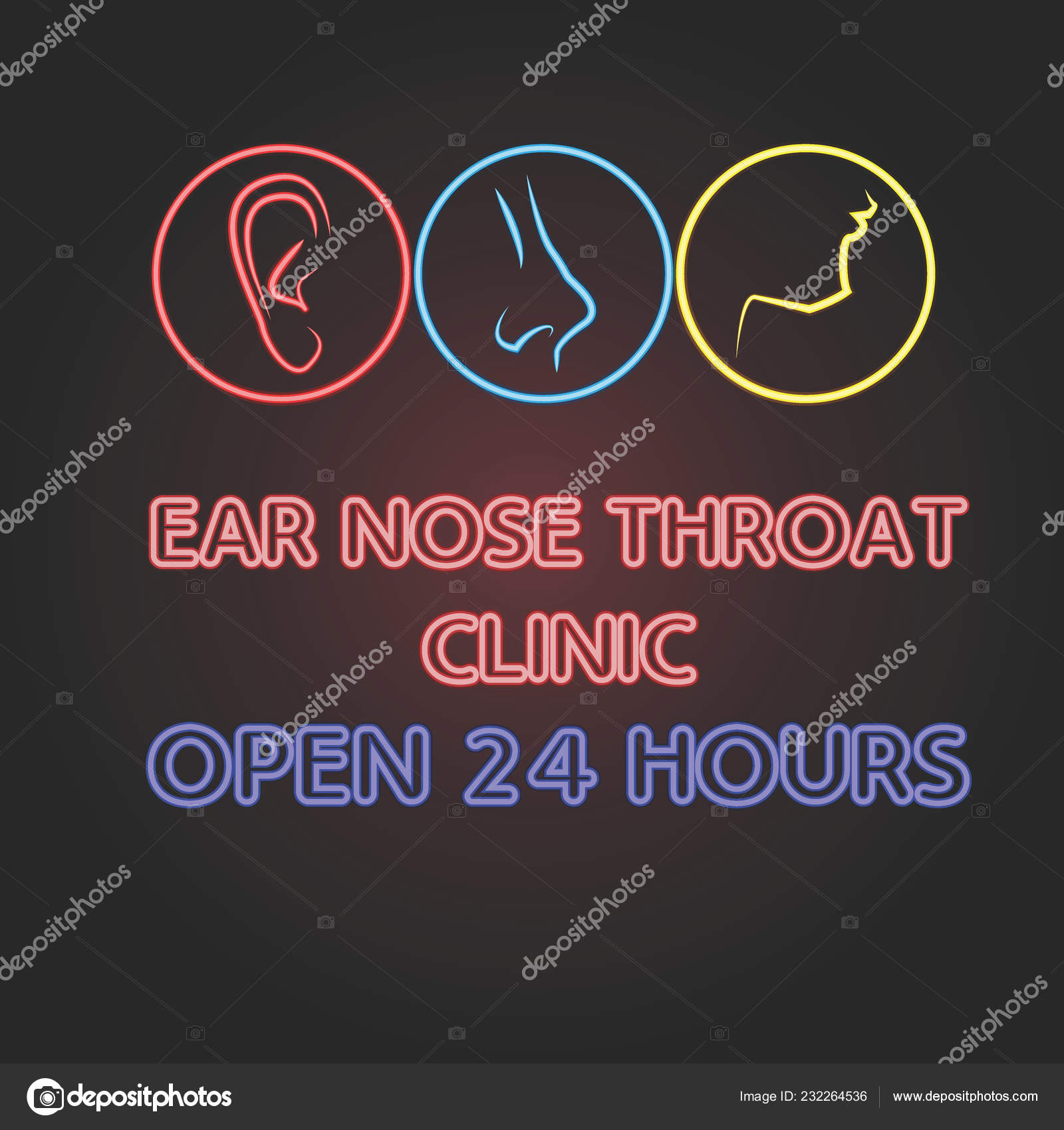 Ear Nose Throat Ent Logo Untuk Otolaryngologists Konsep Klinik ...