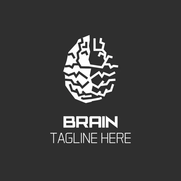 Vector Illustration Human Brain Lettering Isolated White Background ...